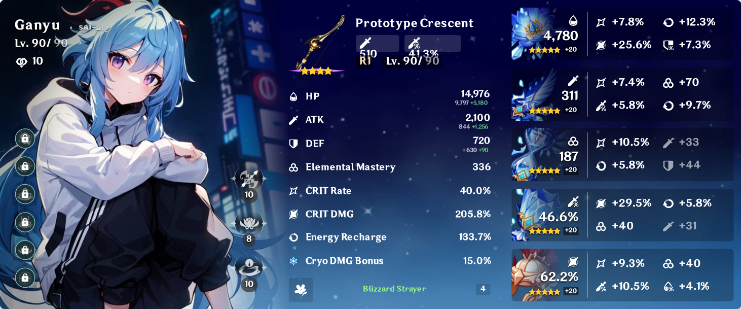 My freezing Ganyu build Genshin Impact | HoYoLAB