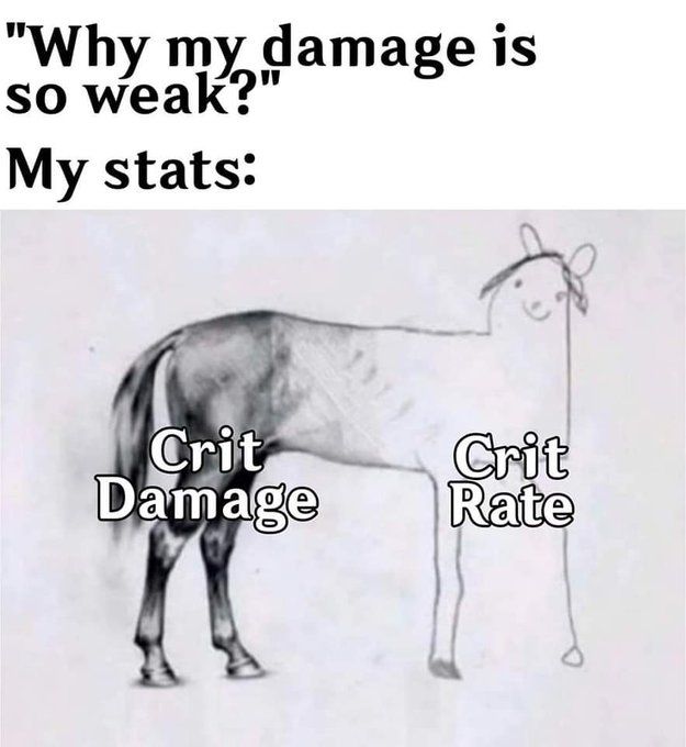What's your best crit damage to crite rate ratio 😂 Genshin Impact | HoYoLAB
