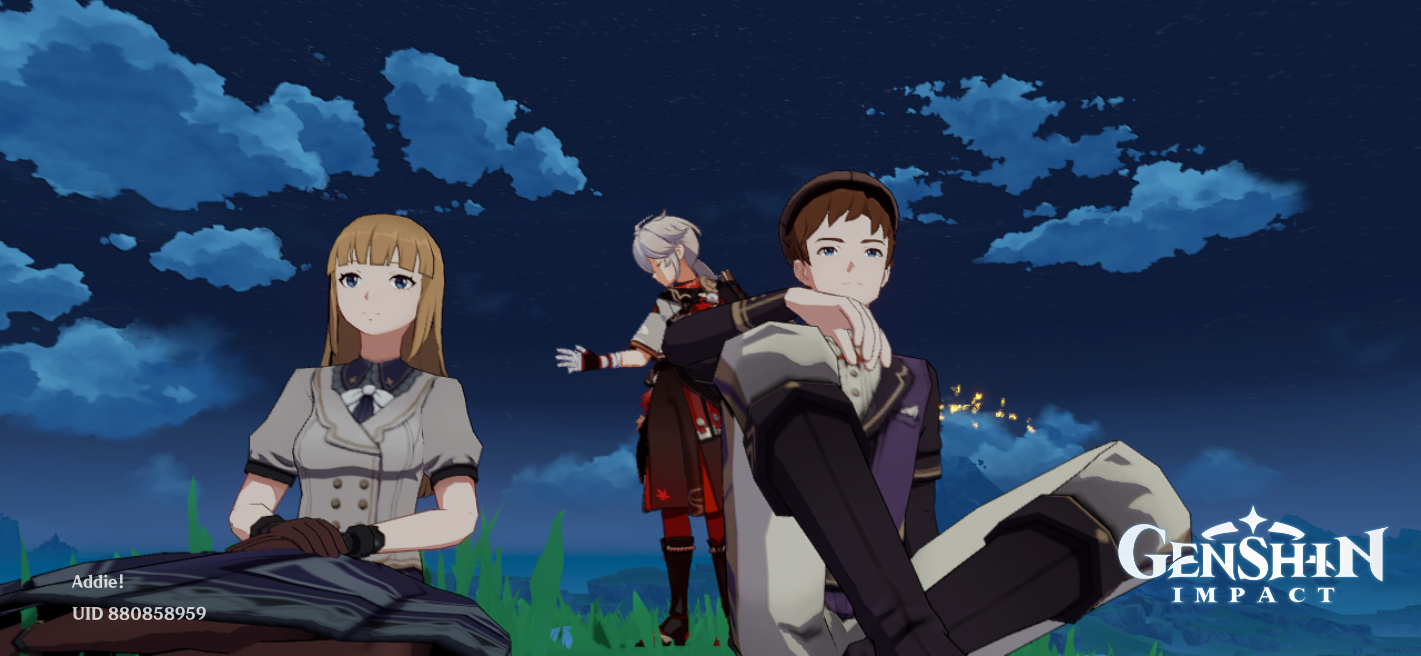 kazuha the emo third wheel and paimon ruining a good shot of keaya ...