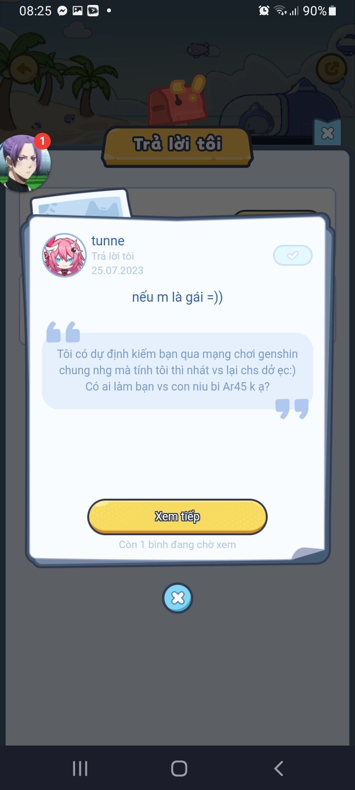 Gửi bạn nào đó trả lời tôi câu này, tôi là con gái 100% nhé:) | HoYoLAB