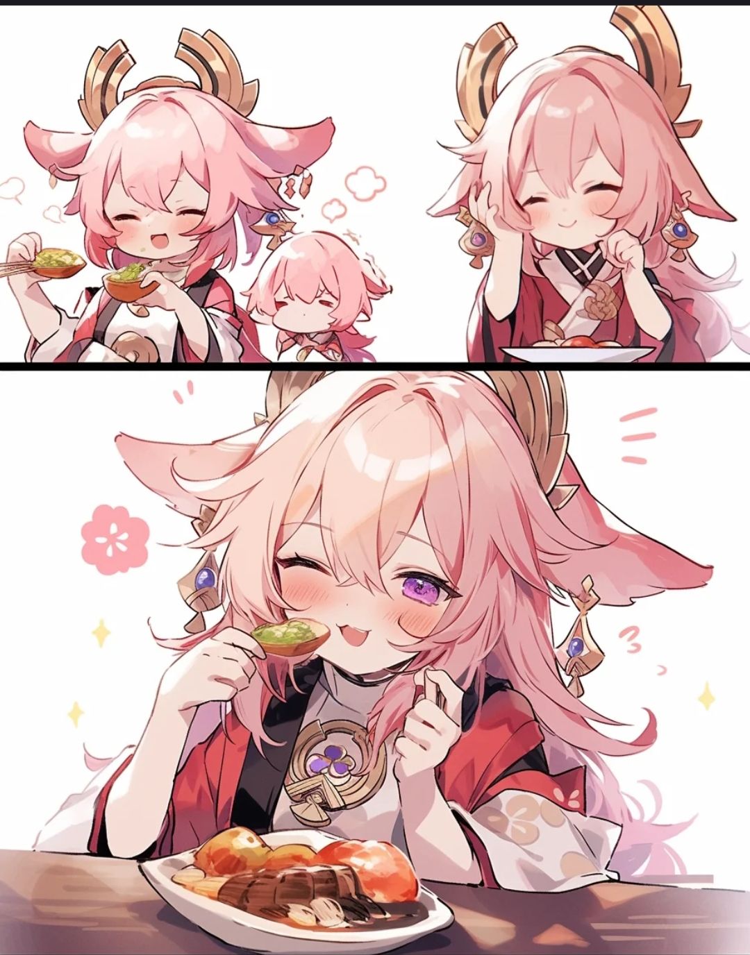 Miko eat 🥴 Genshin Impact | HoYoLAB