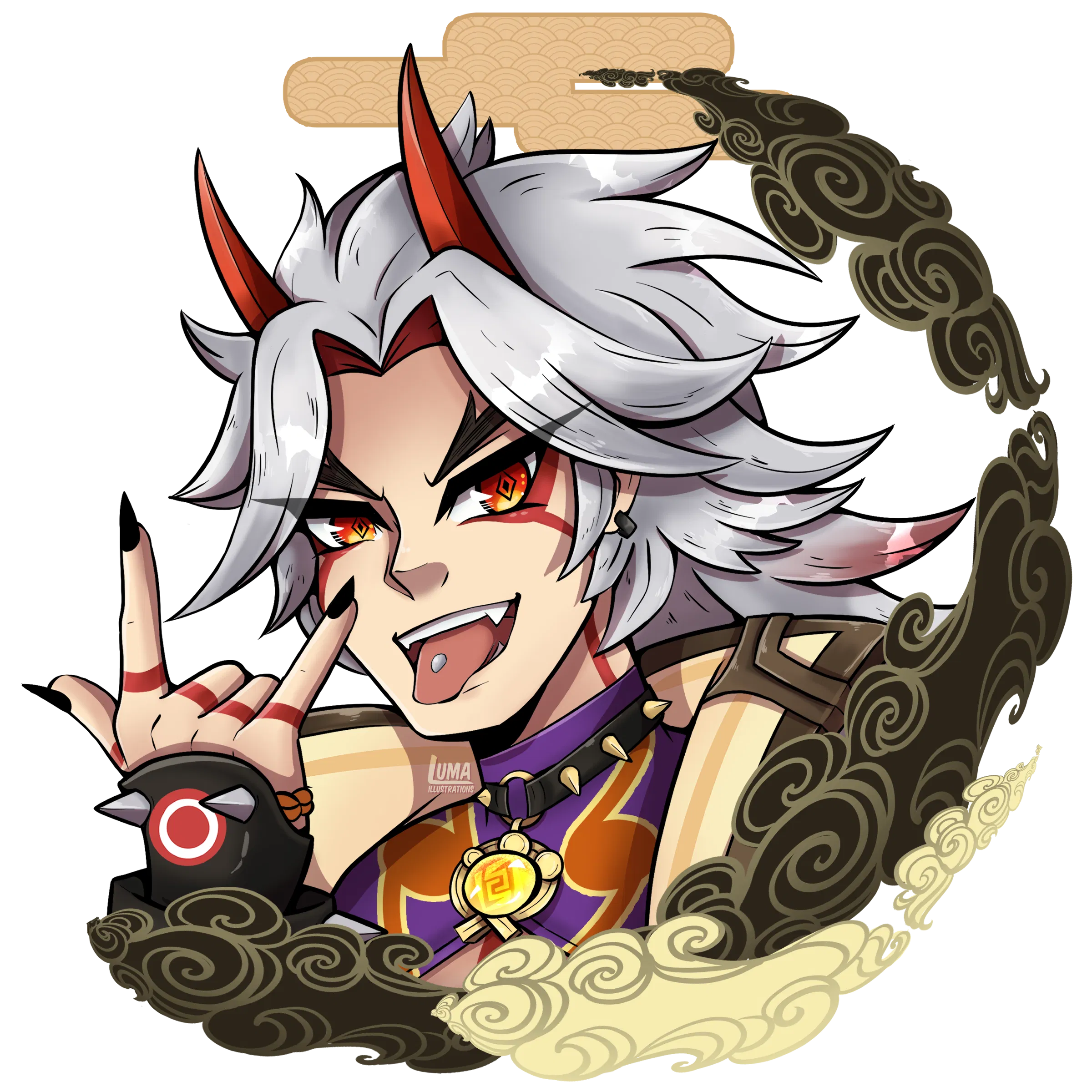 ushi and Itto sticker Genshin Impact | HoYoLAB