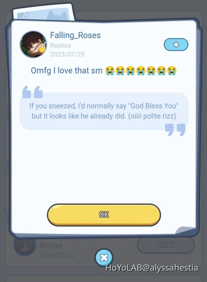 bottlemi reactions to random rizz 😏 | HoYoLAB