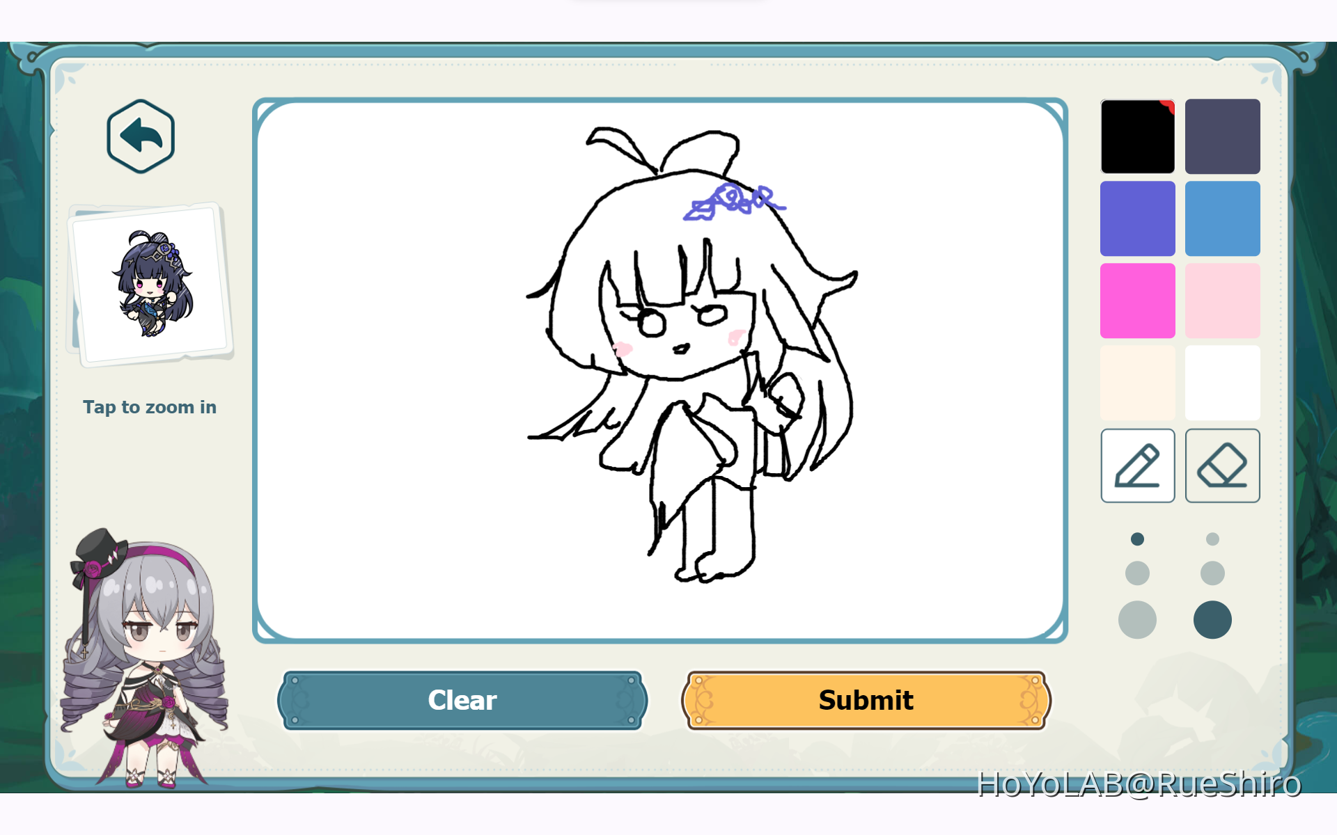 Continuation of my horrible drawing skills on a mouse pad Honkai Impact ...