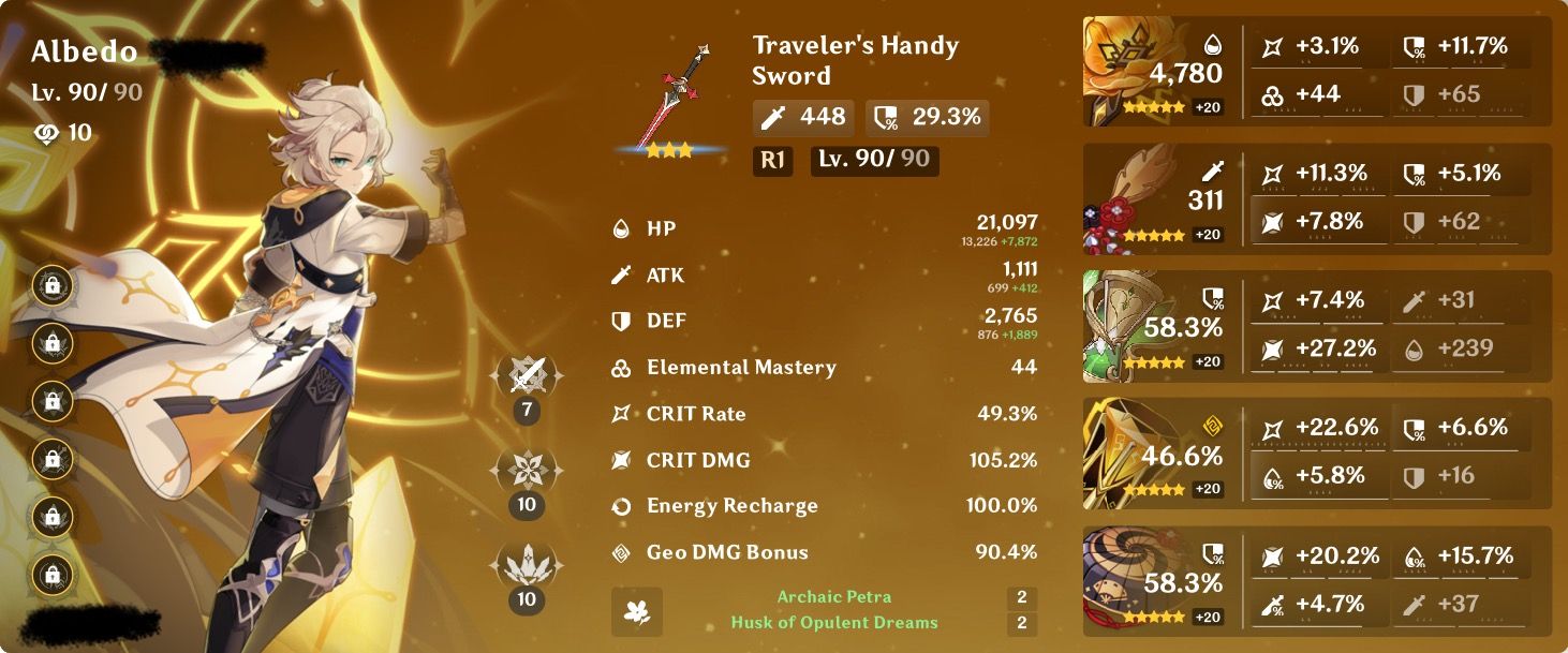 updated albedo build! Genshin Impact | HoYoLAB