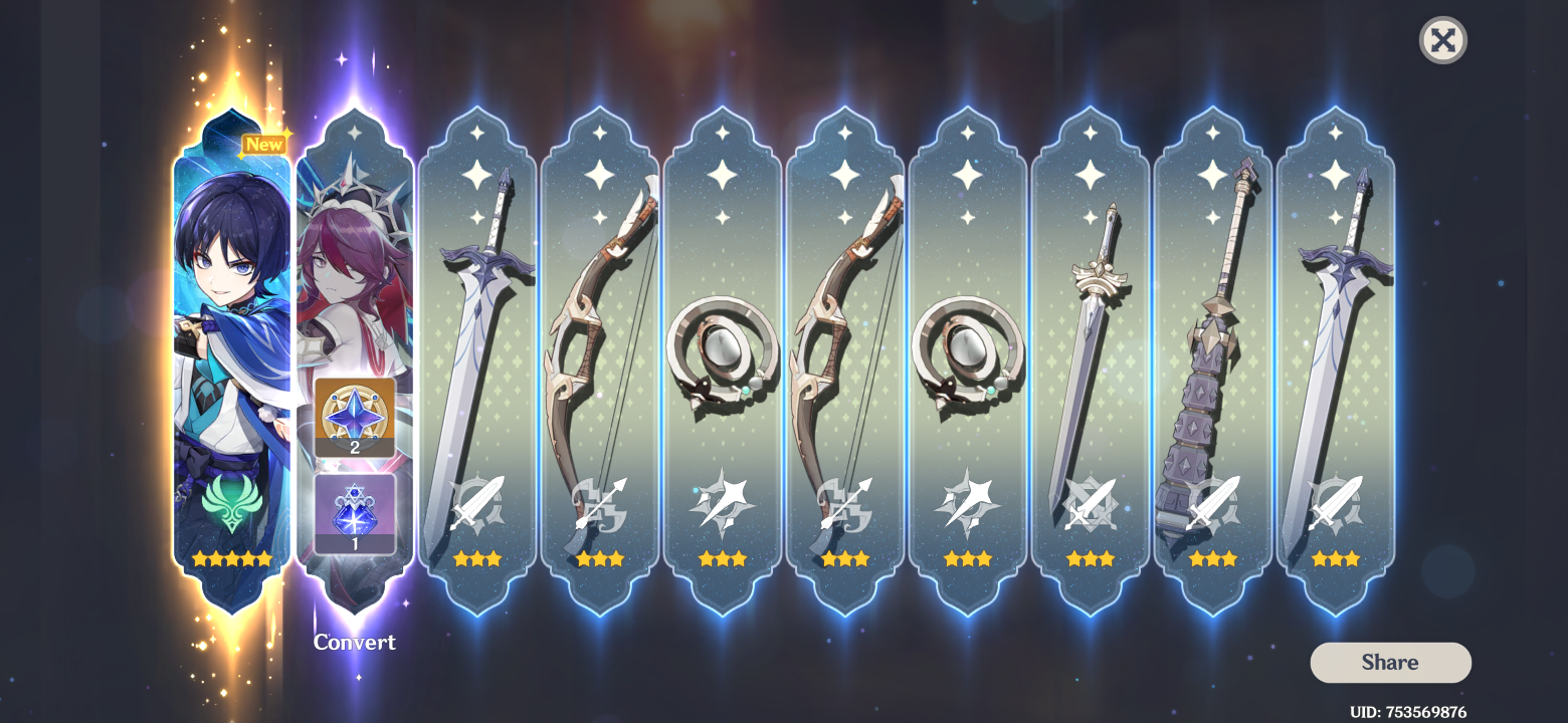 First ten pull on Wanderer's banner Genshin Impact | HoYoLAB