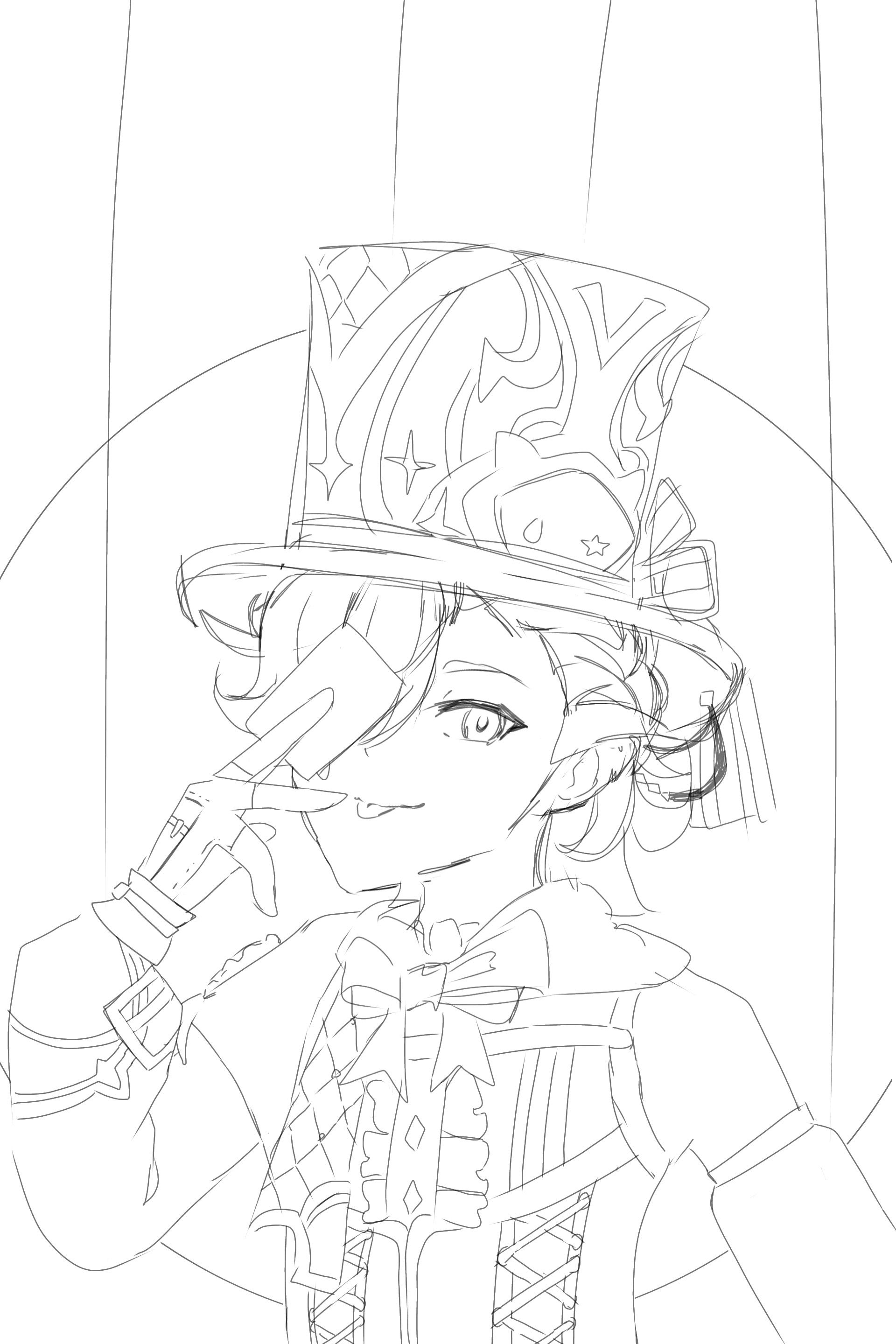 Lyney Fanart process Genshin Impact | HoYoLAB