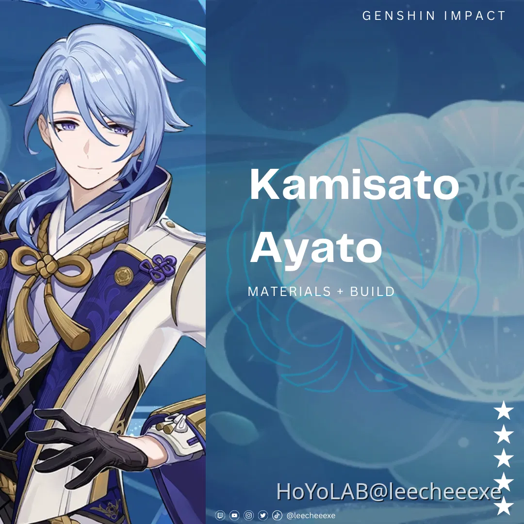 [3.8] Genshin Impact | Material and Build Guide | Kamisato Ayato ...