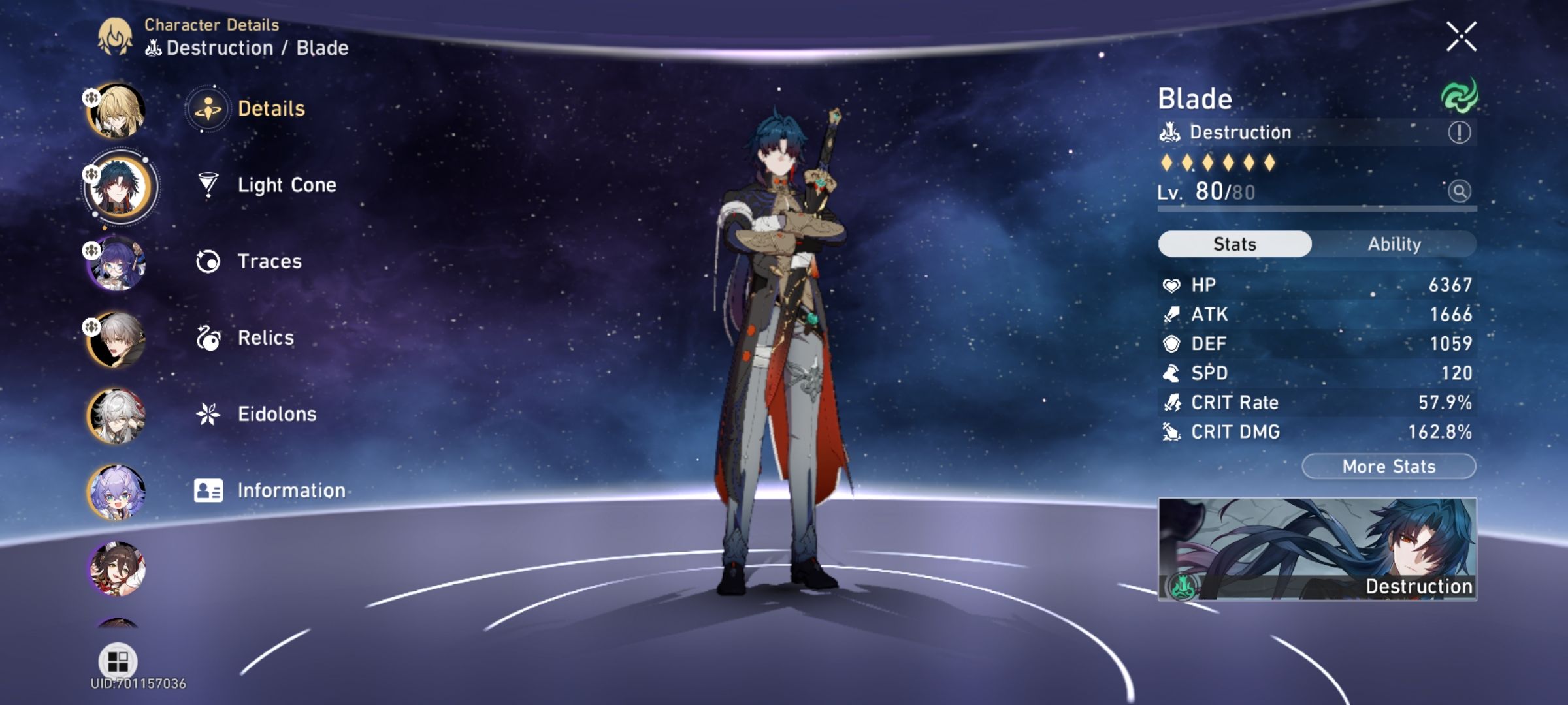 My Blade build for now Honkai: Star Rail | HoYoLAB