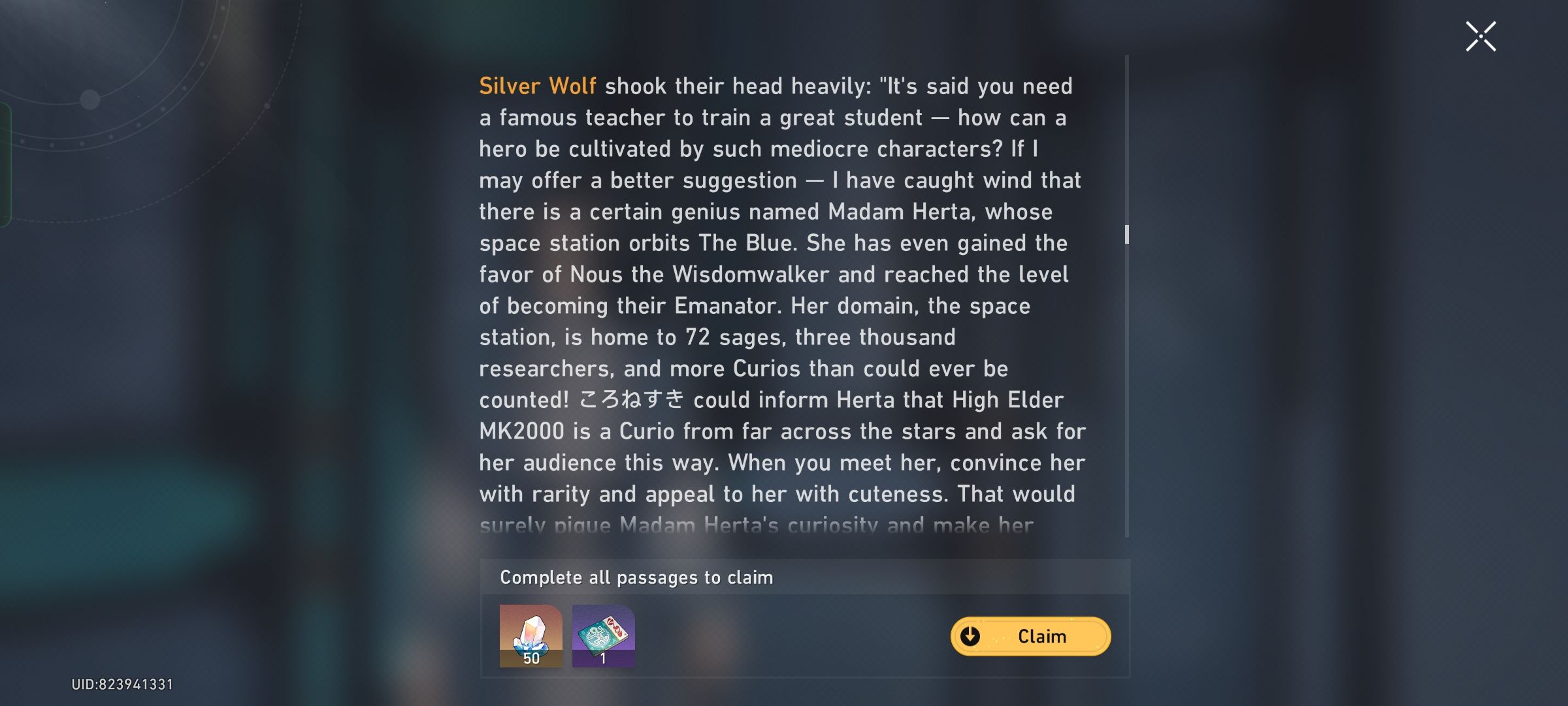 Hacker praising a Genius Hacker Honkai: Star Rail | HoYoLAB