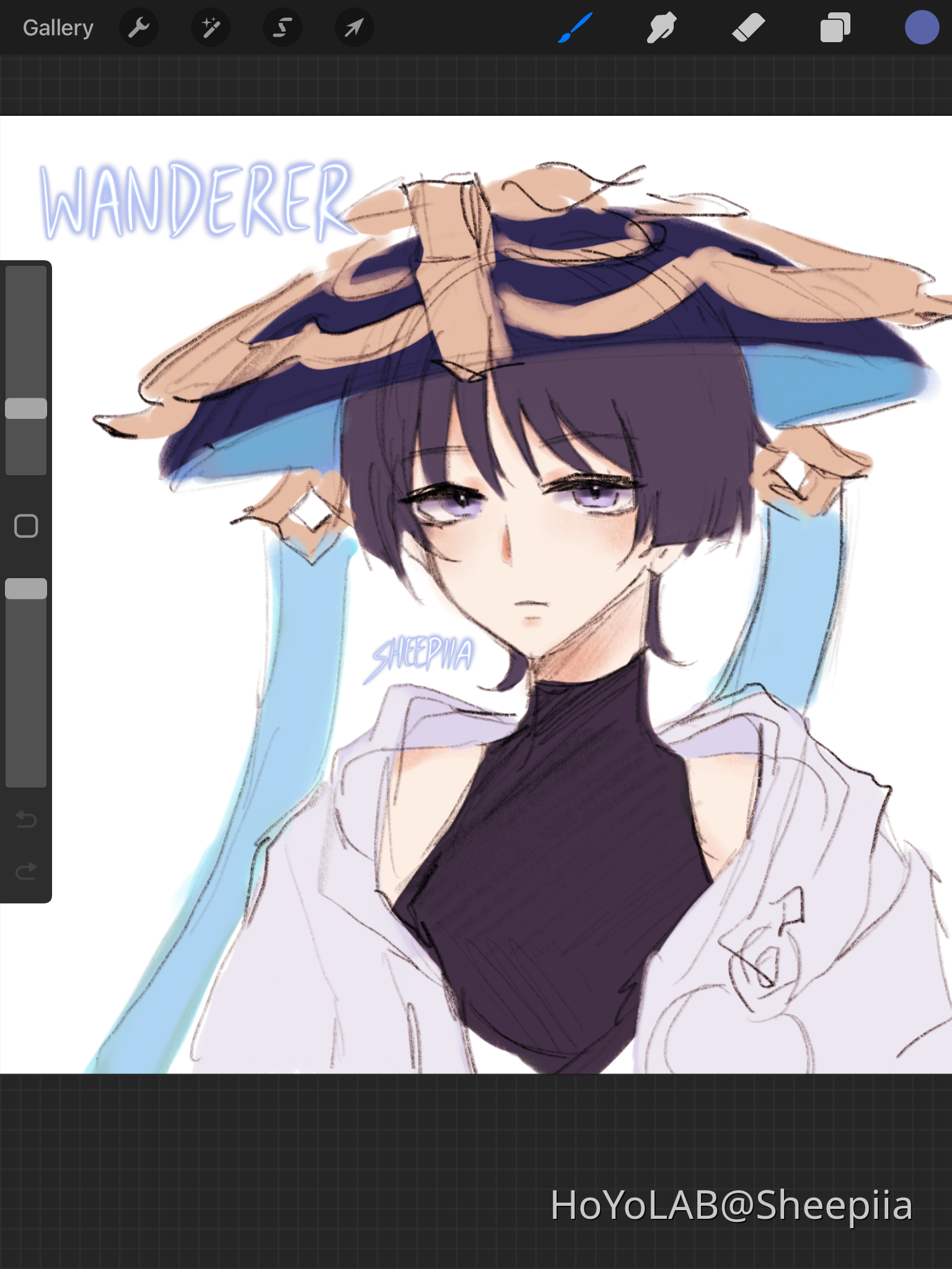 Wanderer sketch 💙 Genshin Impact | HoYoLAB