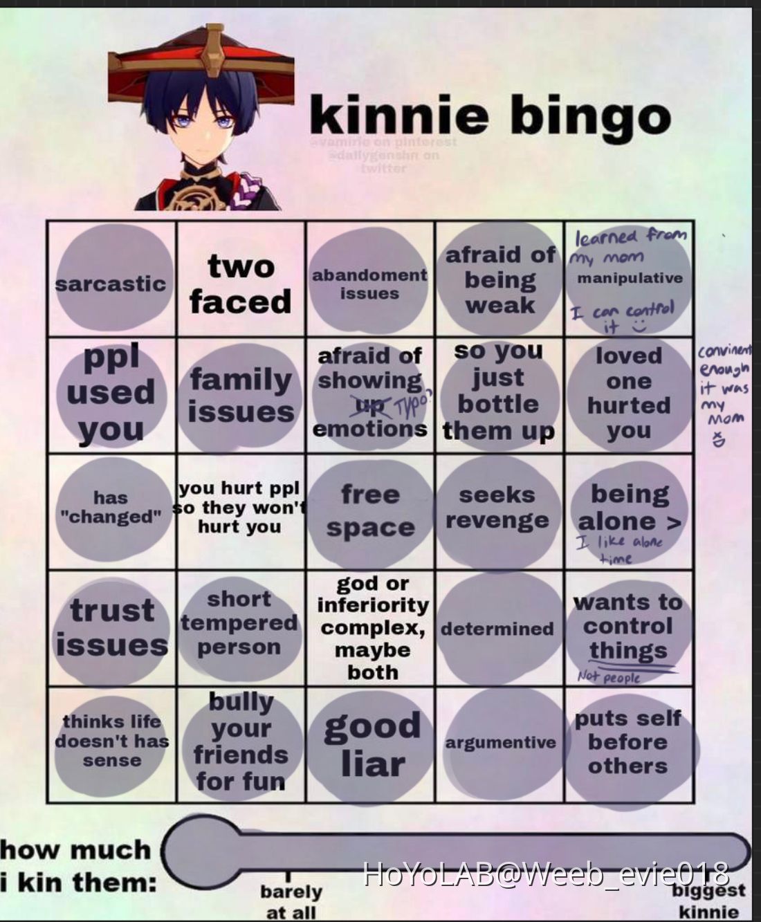 Scara kinnie bingo💜 Genshin Impact | HoYoLAB
