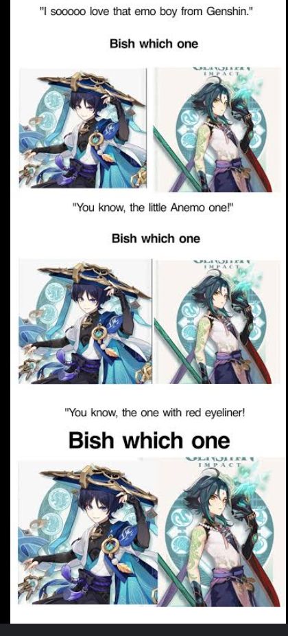 some anemo boys meme because I like them ps who is you fav anemo ch ...