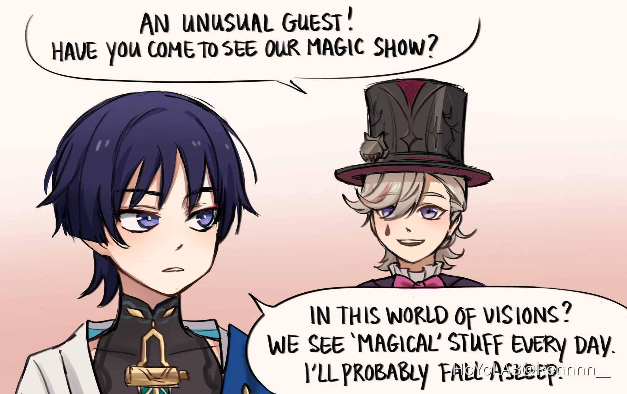 Lyney Shows Wanderer Magic... Genshin Impact | HoYoLAB