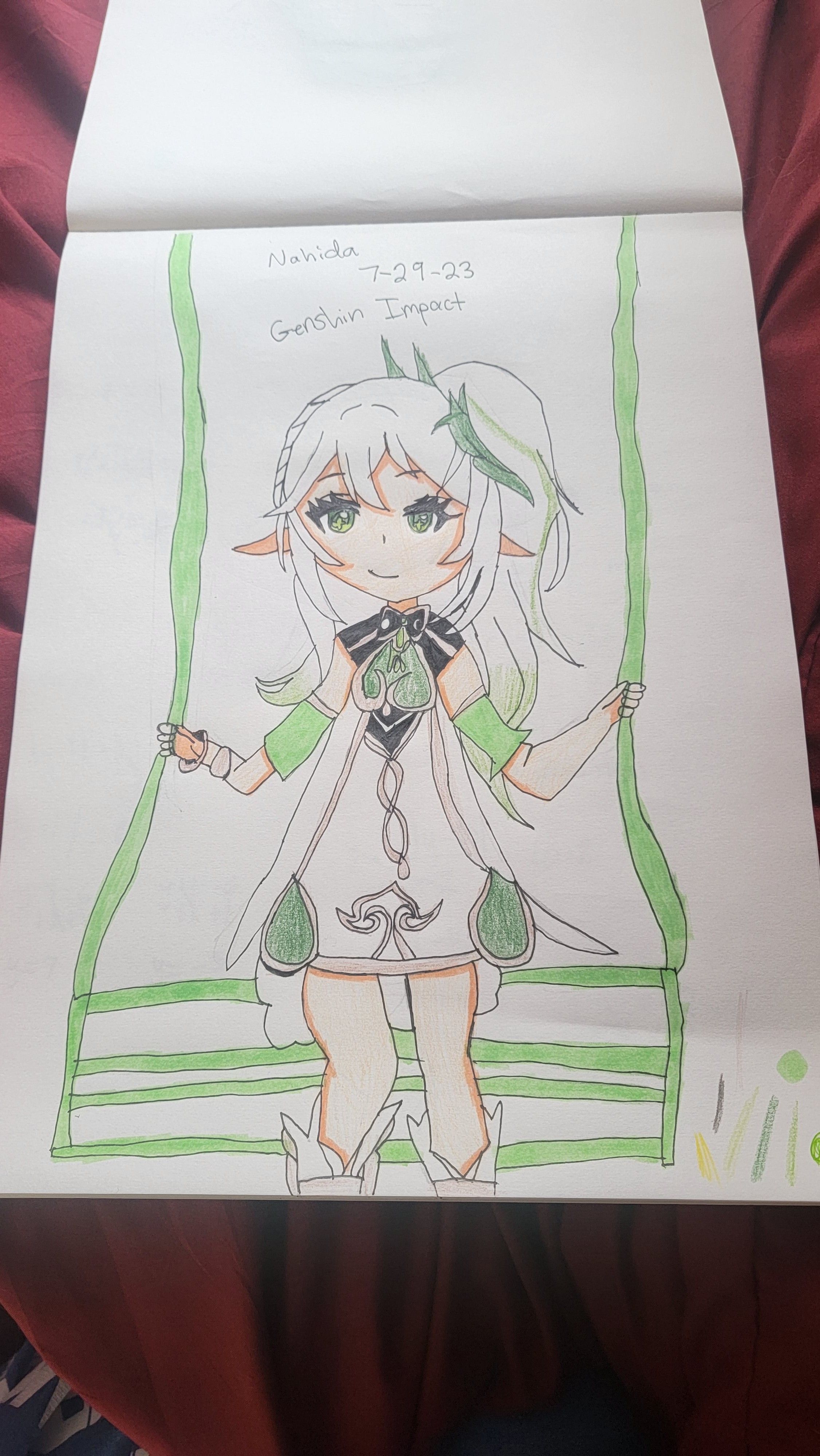 Here is my Nahida drawing!! Genshin Impact | HoYoLAB