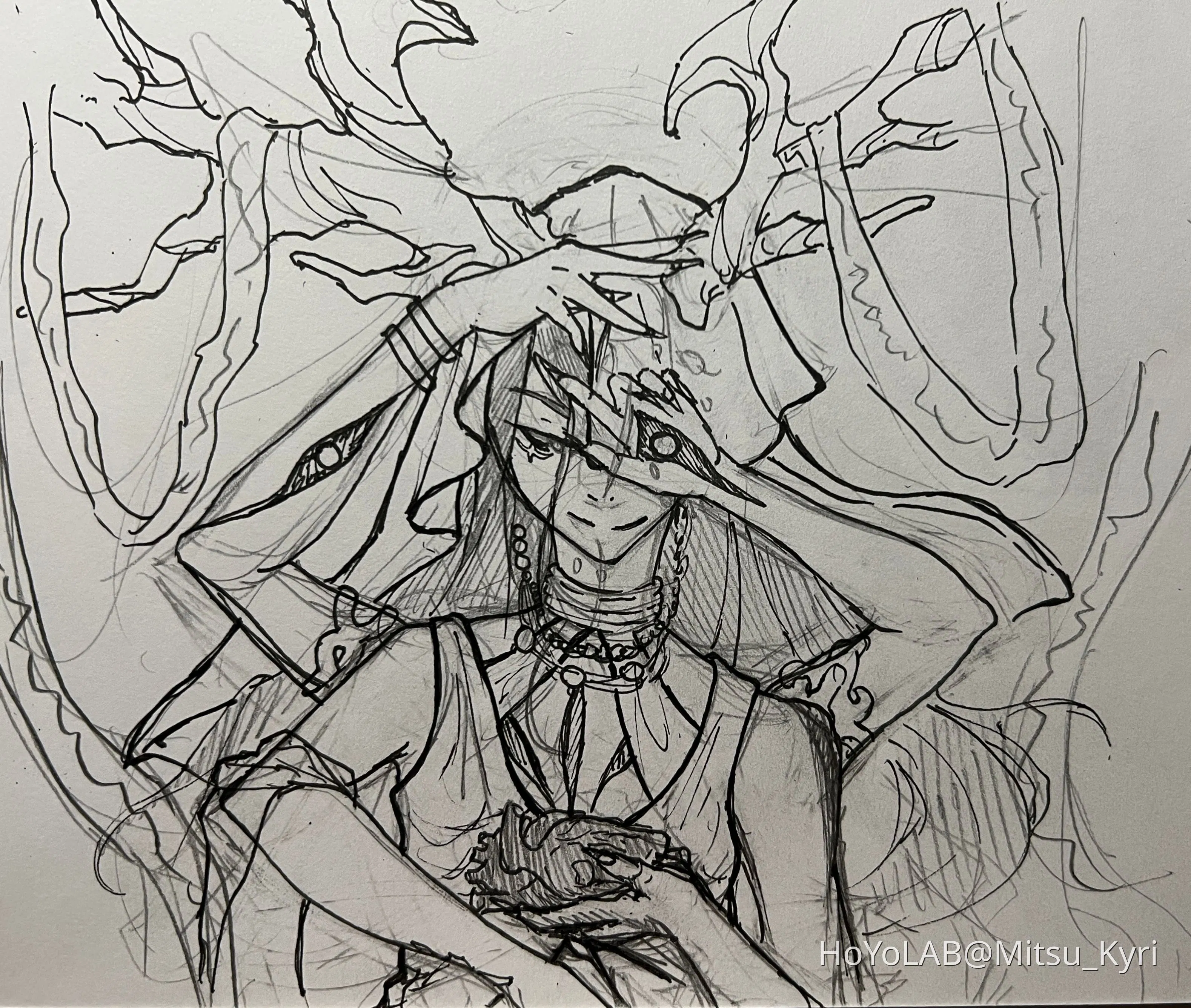 Yaoshi, Aeon of The Abundance: “Withering Life” (Pen Sketch) Honkai ...