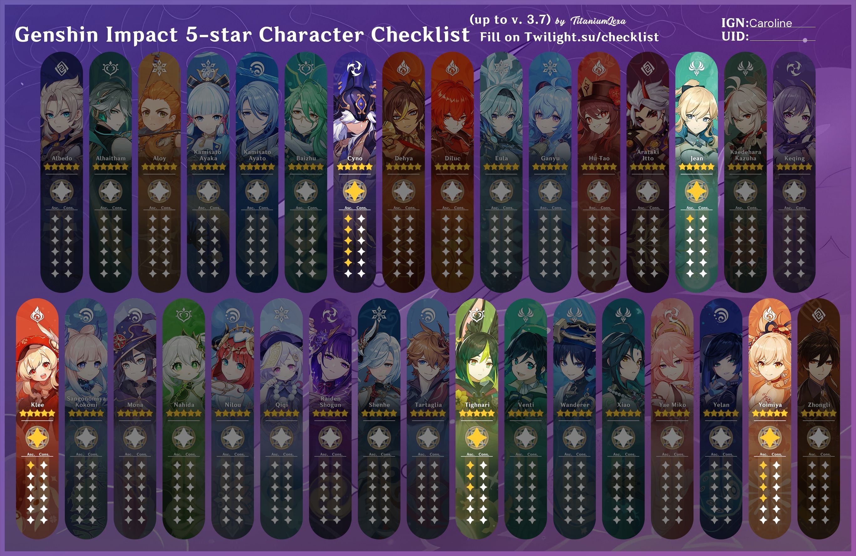 character collection! Genshin Impact | HoYoLAB