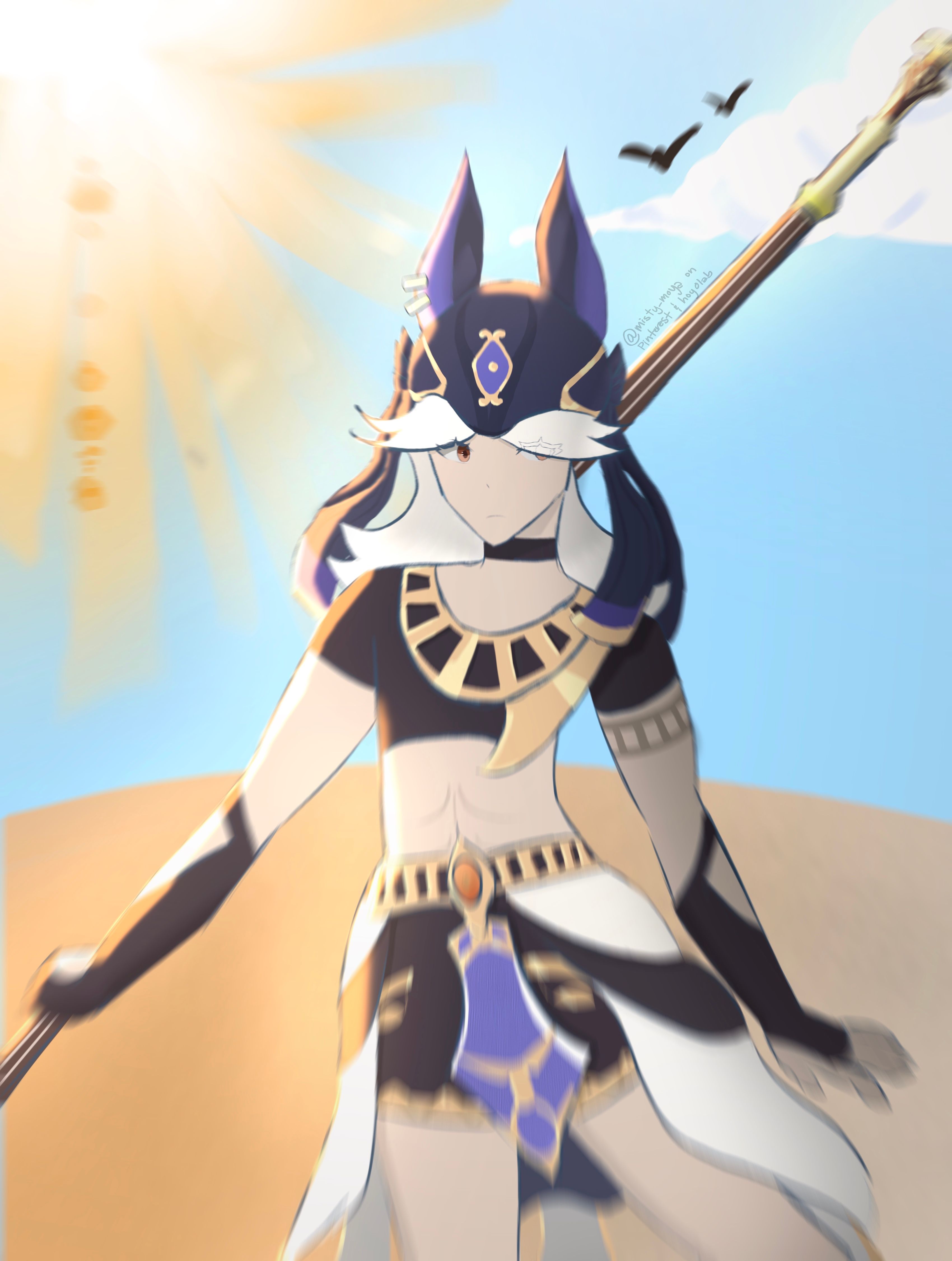 Drew my oc cosplay as Cyno! Genshin Impact | HoYoLAB