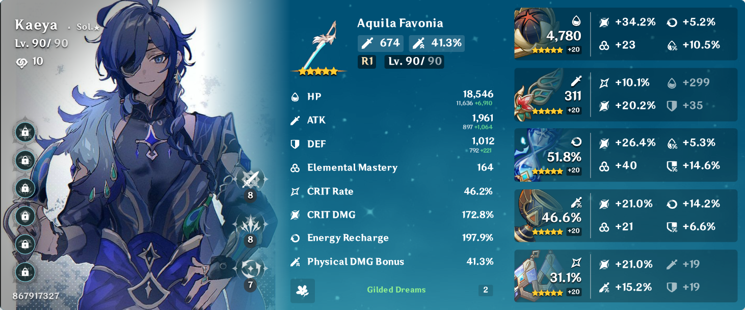 Kaeya build update! Genshin Impact | HoYoLAB