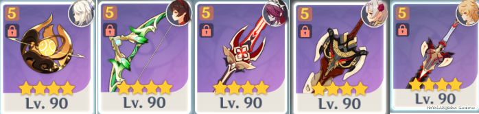 All Battle Pass weapons R5 Genshin Impact | HoYoLAB