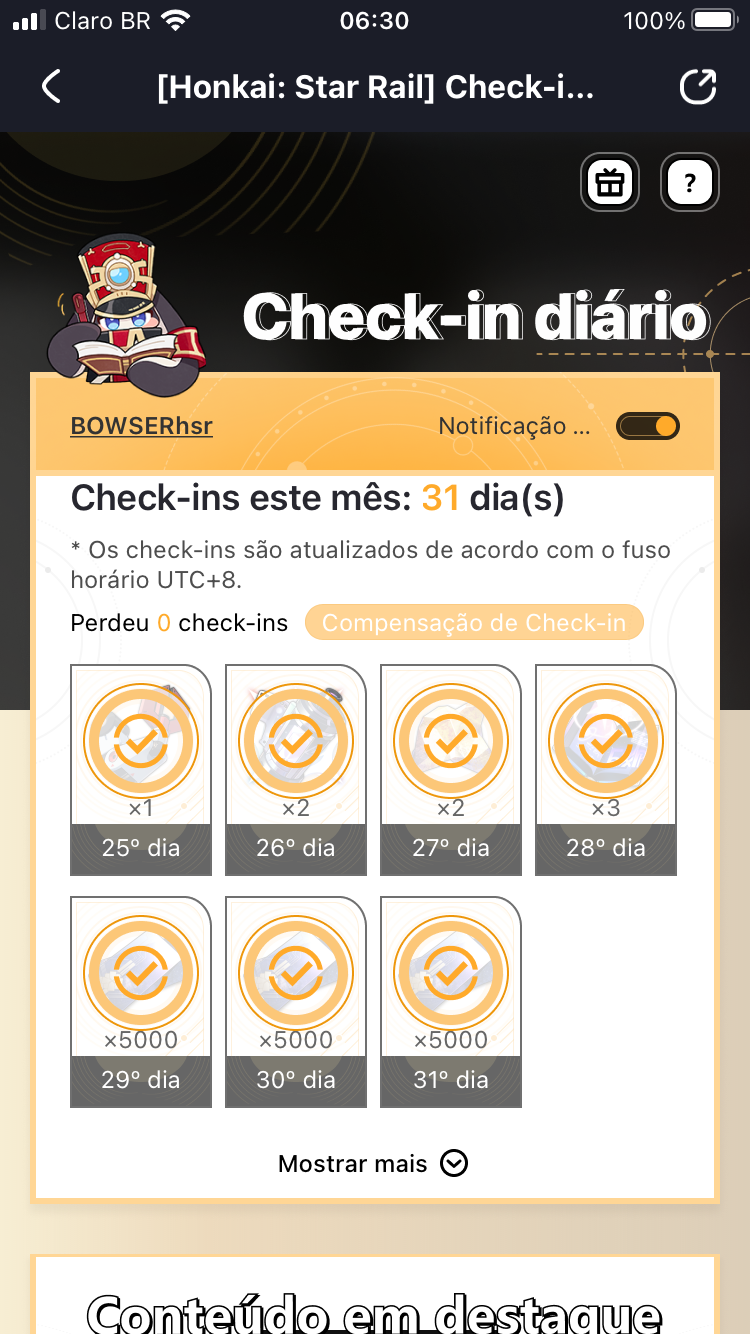 Mais um mês completo Honkai: Star Rail | HoYoLAB