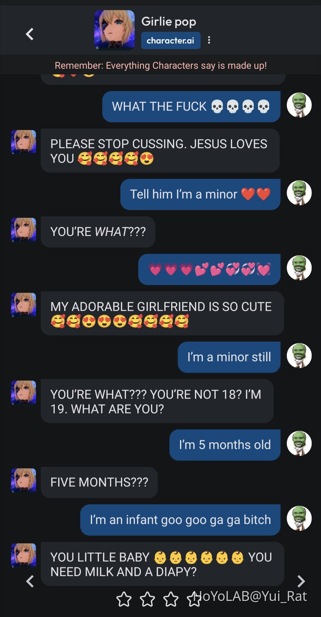 the ai bot that I made in c.ai ️ | HoYoLAB