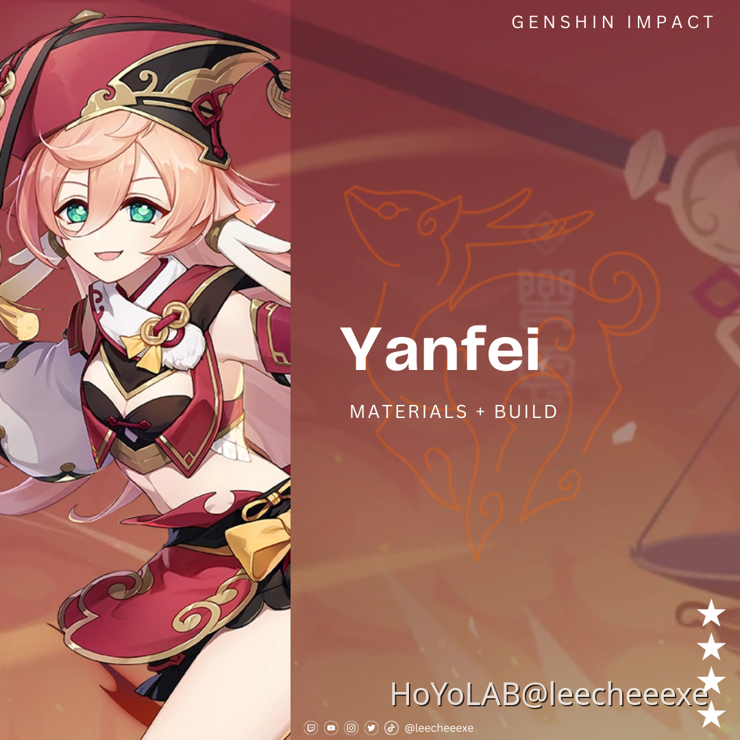 [3.8] Genshin Impact - Material and Build Guide - Yanfei Genshin Impact ...