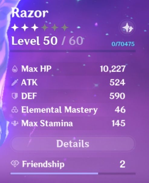 my razor stats rn Genshin Impact | HoYoLAB