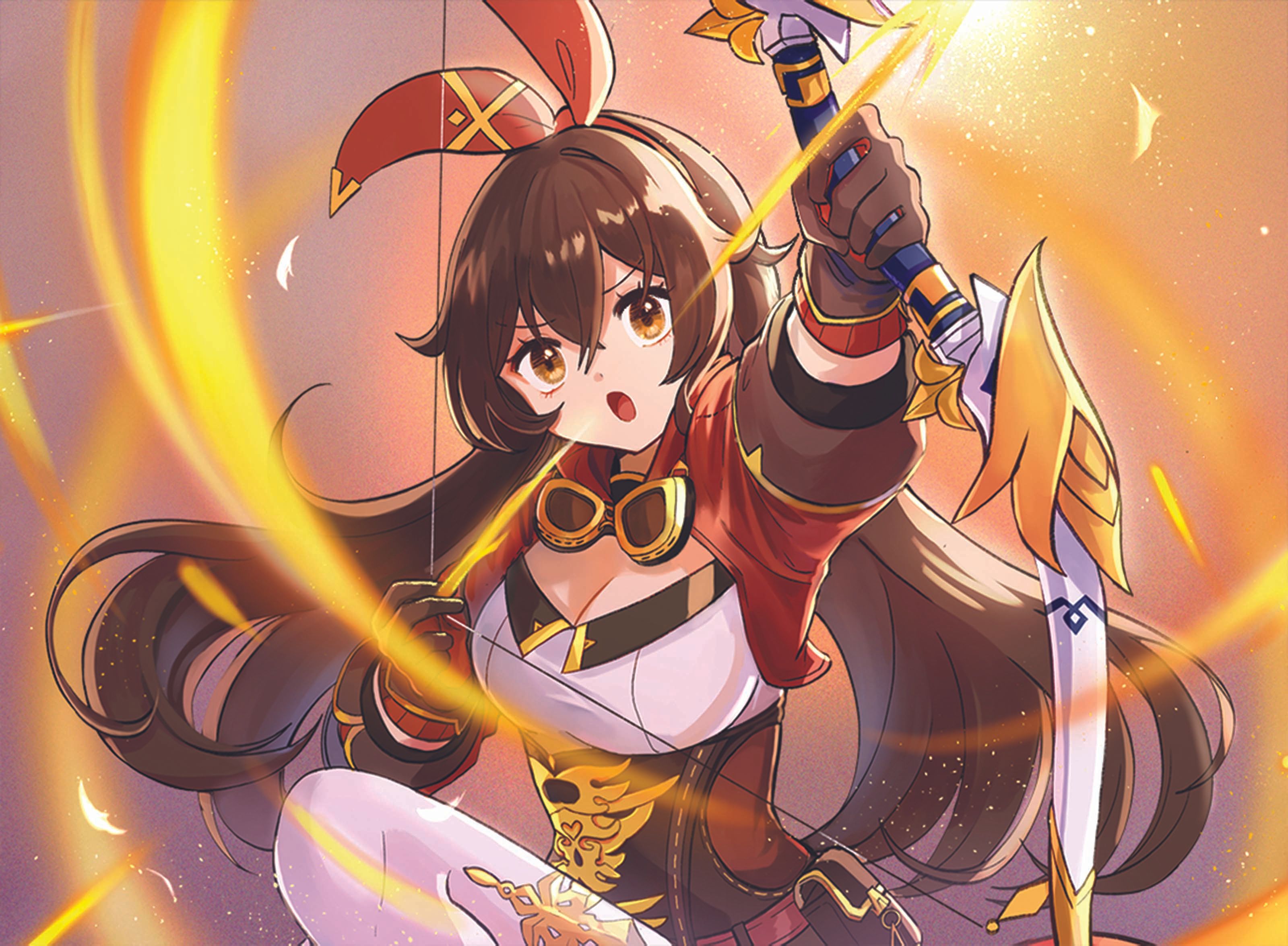 Amber's cards in the Genshin Impact board game fan project Genshin ...