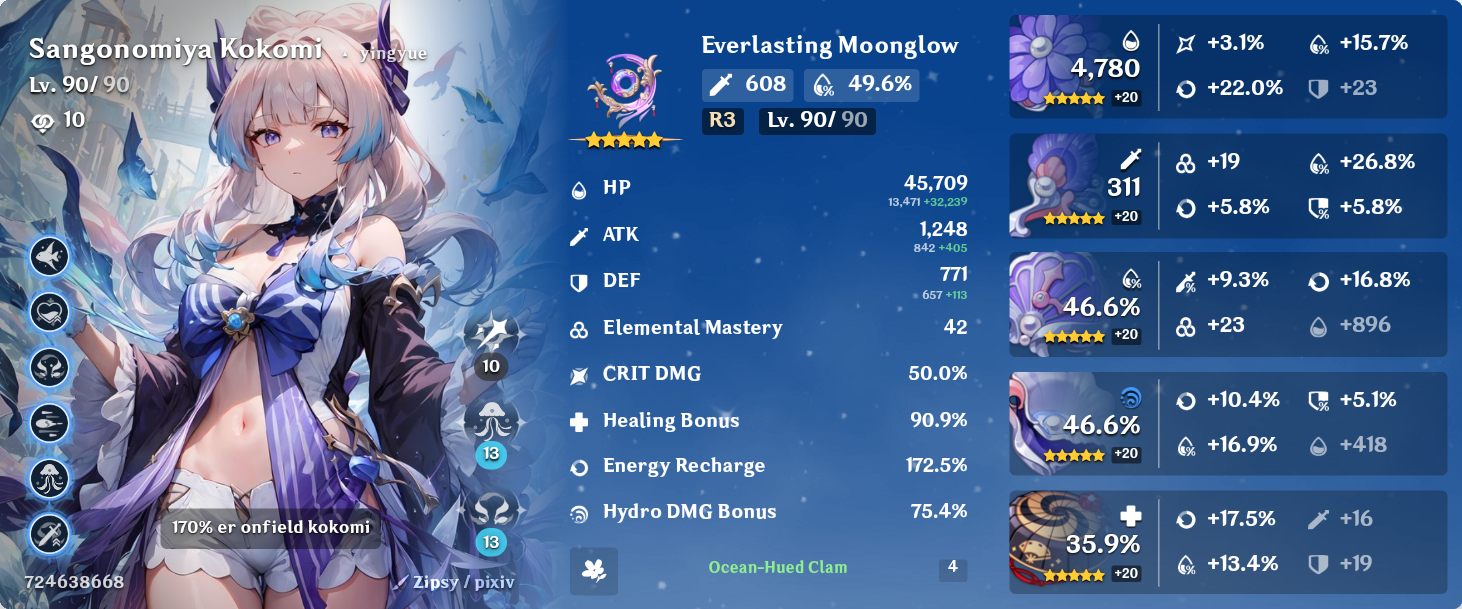 here's my onfield dps kokomi build Genshin Impact | HoYoLAB