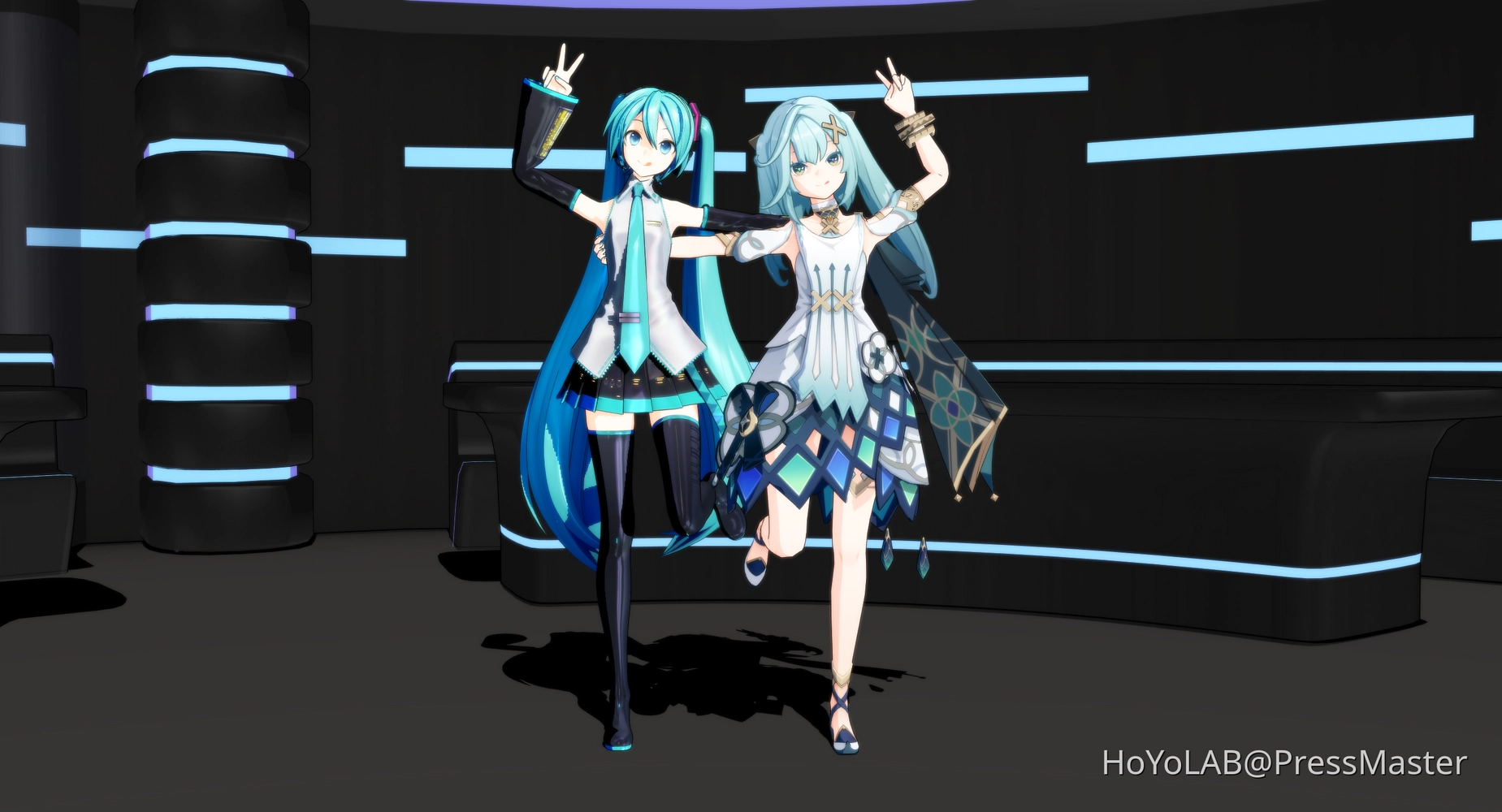 Faruzan and Hatsune Miku Rendered image Genshin Impact | HoYoLAB