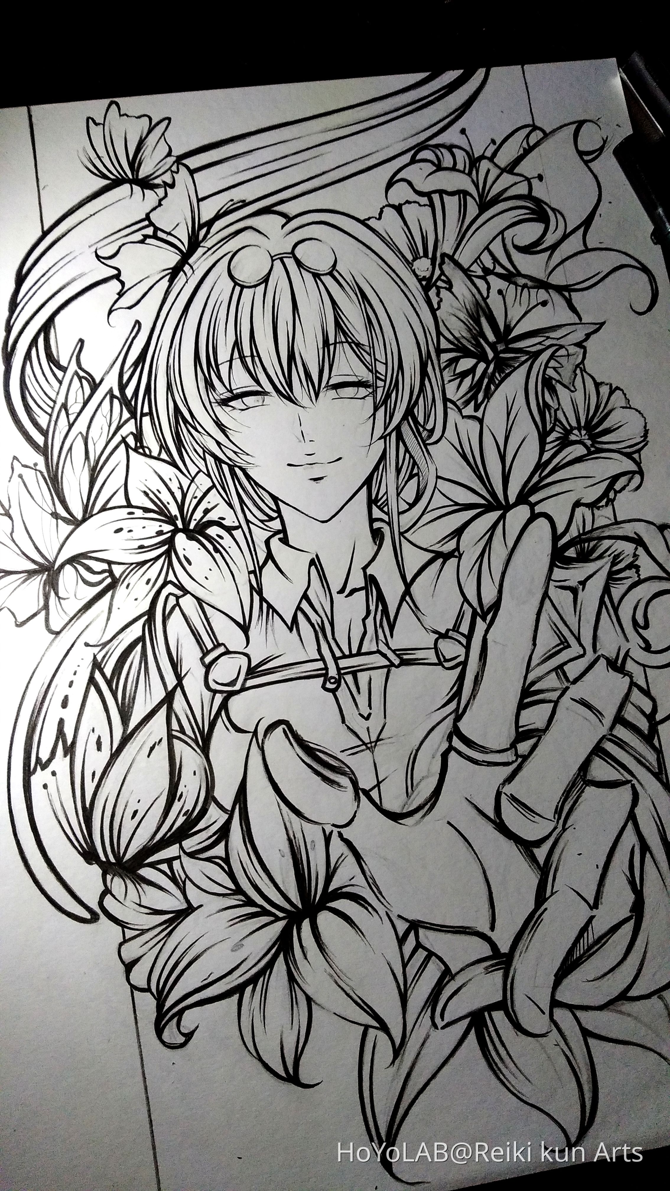 Kafka drawing line art process | Honkai fan art Honkai Impact 3rd | HoYoLAB