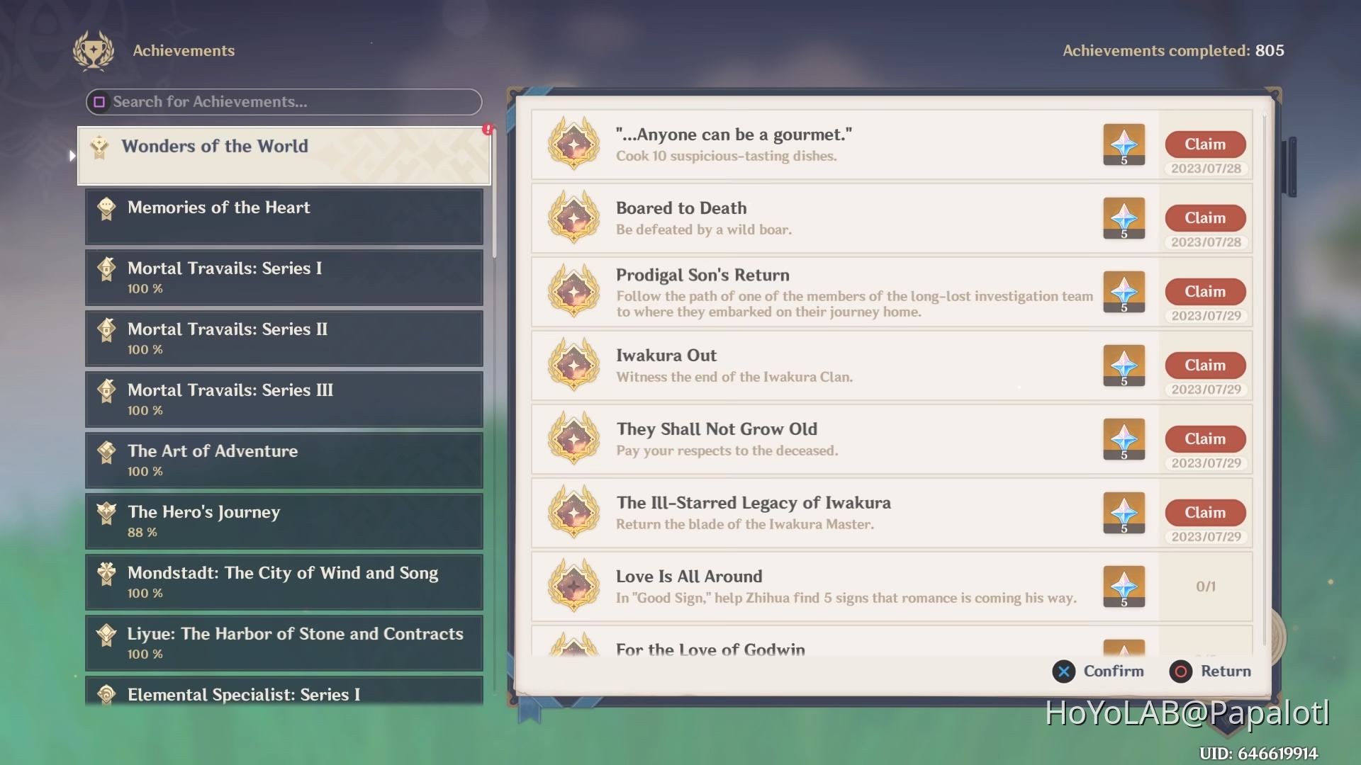 More Wonders of the World Achievements Genshin Impact | HoYoLAB