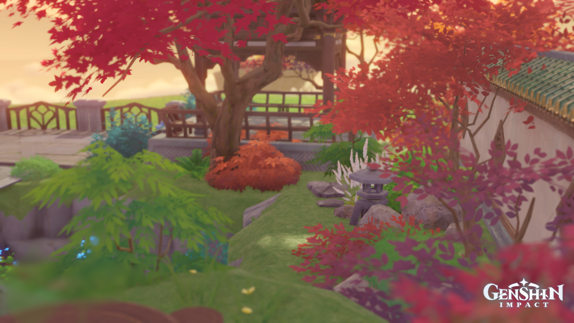 🍂Japanese main house garden: Maple abode🍁 Genshin Impact | HoYoLAB