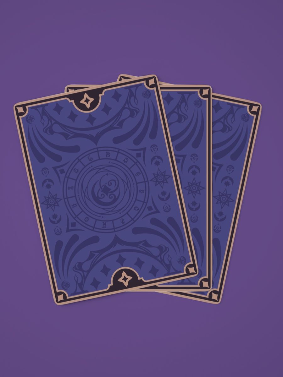 Genshin Impact Mona Inspired Playing Card Back Design Genshin Impact ...