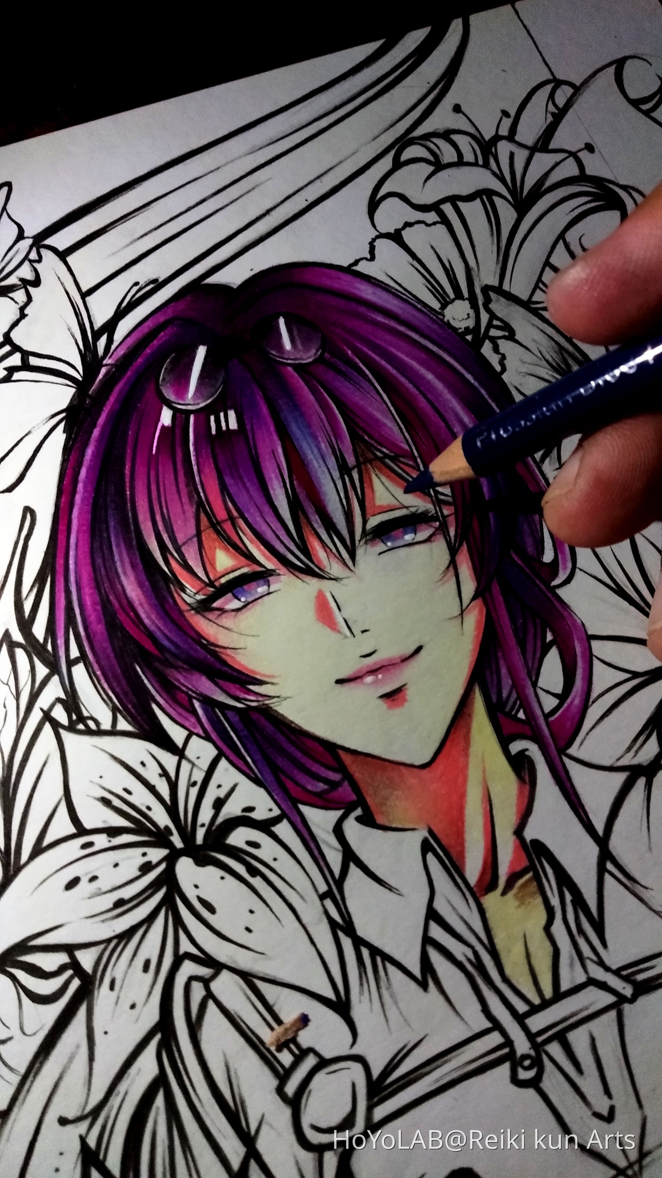 Kafka hair & face colouring progress | HoYoLAB