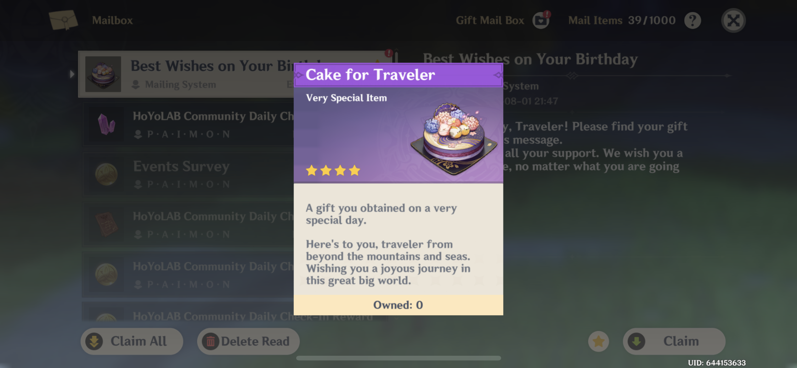 Travelers bday cake🎂 Genshin Impact | HoYoLAB