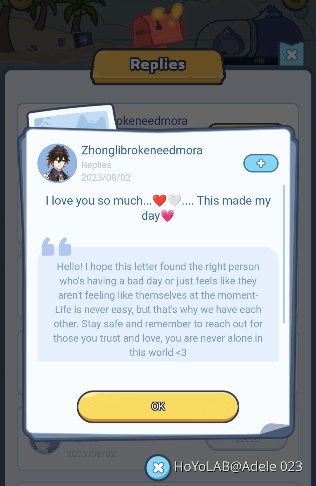 Awww this person-