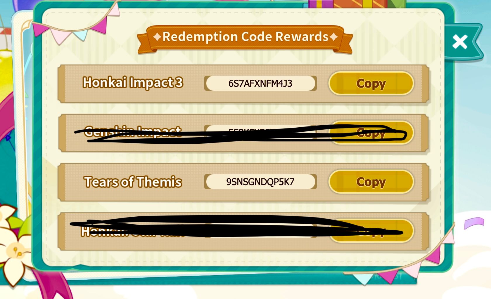 If anyone want to use these codes Honkai Impact 3rd | HoYoLAB