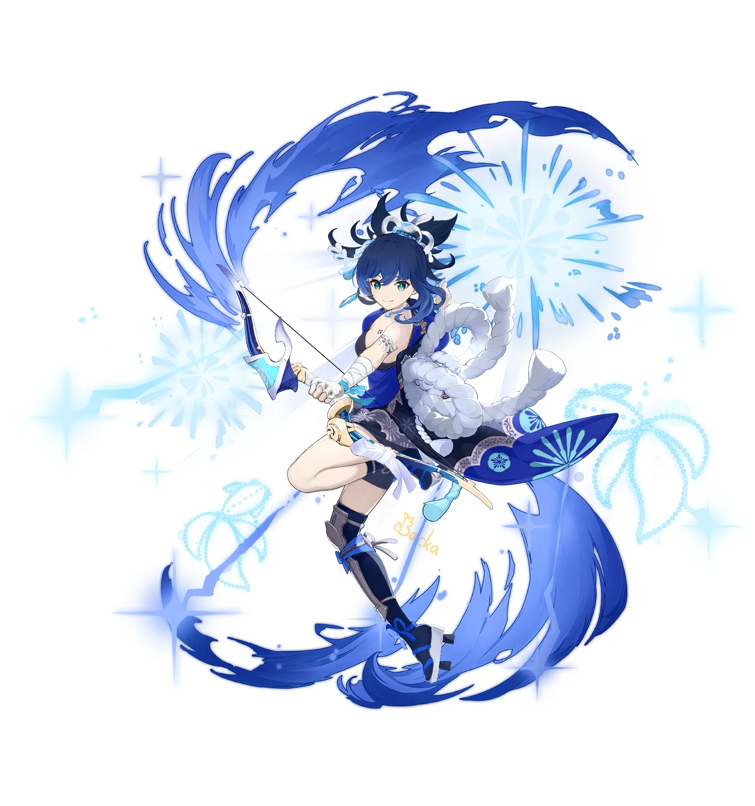 Yoimiya with Yelan's Color Palette! Genshin Impact | HoYoLAB