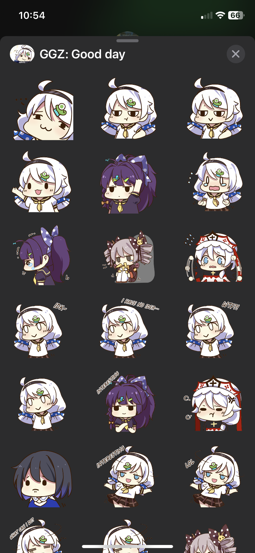 I just found out that there are iMessage stickers of HI3 and GGZ ...