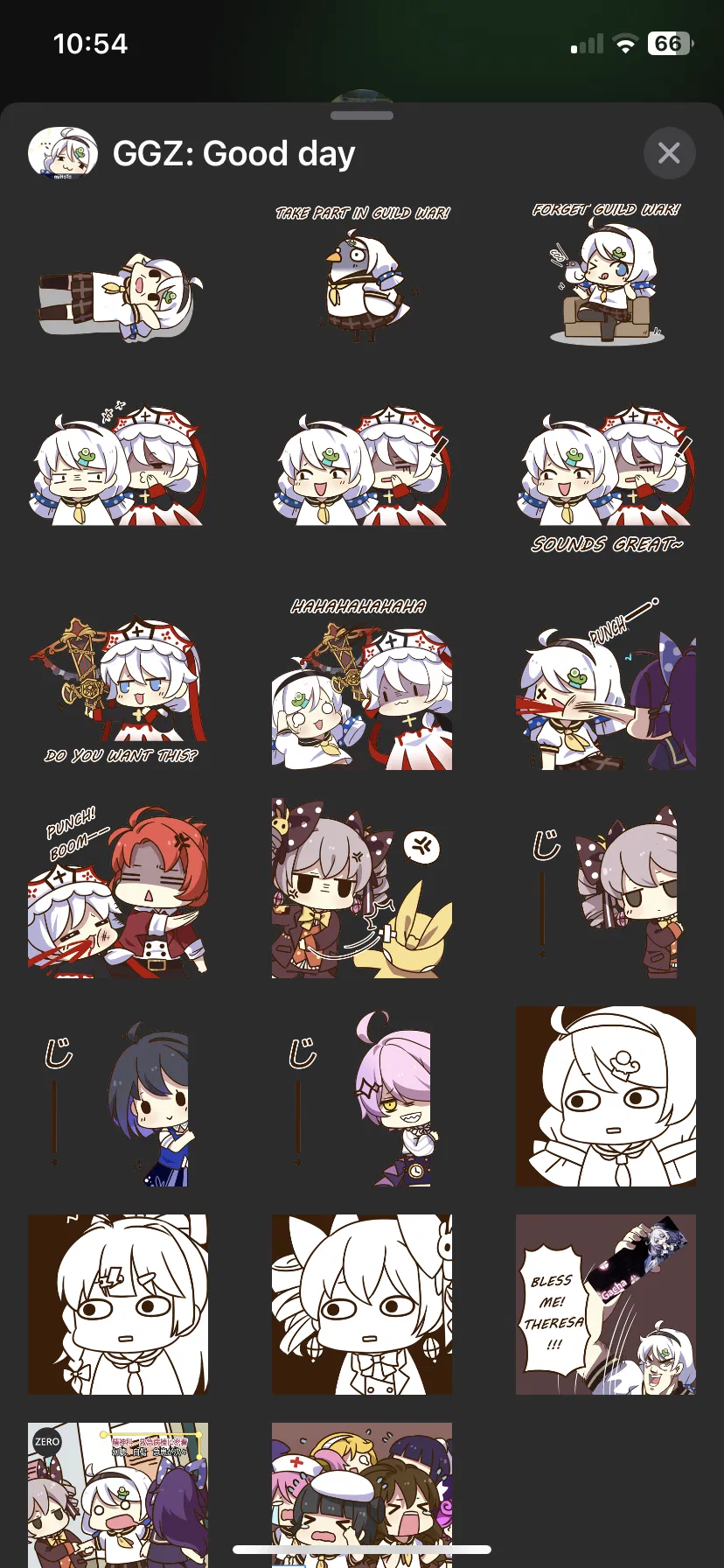 I just found out that there are iMessage stickers of HI3 and GGZ ...