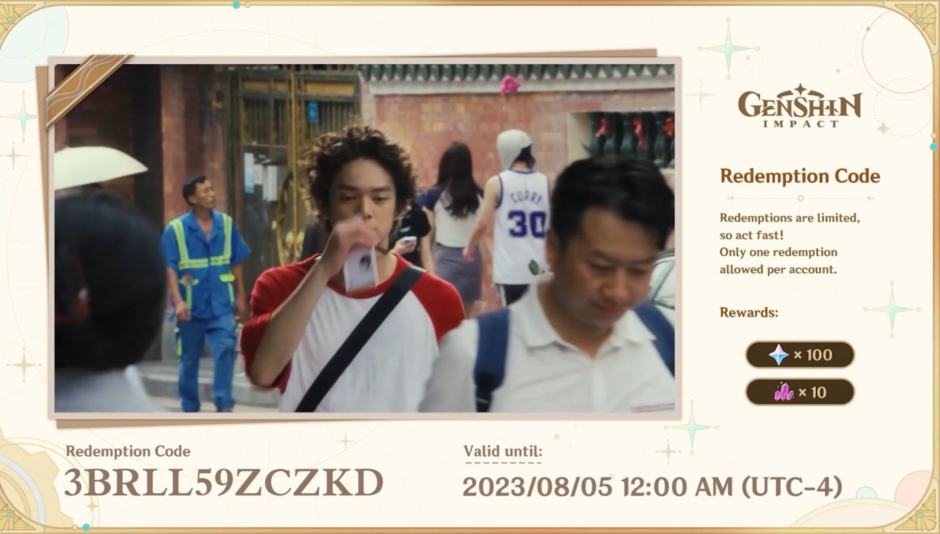 GENSHIN CODE 3BRLL59ZCZKD WA845MQHUHKH ZT8MLL8GCYKM Genshin Impact ...