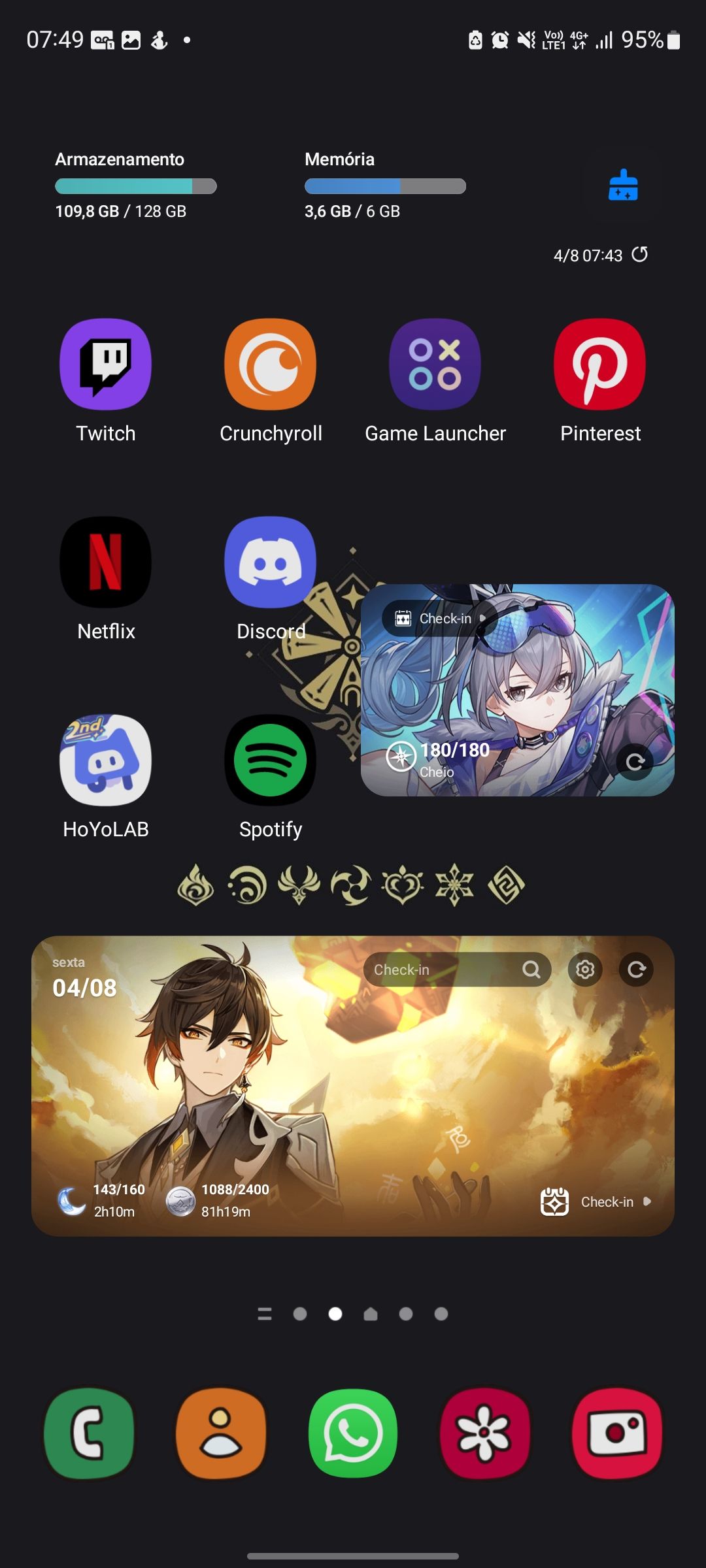 já está disponível o widget do HSR Honkai: Star Rail | HoYoLAB