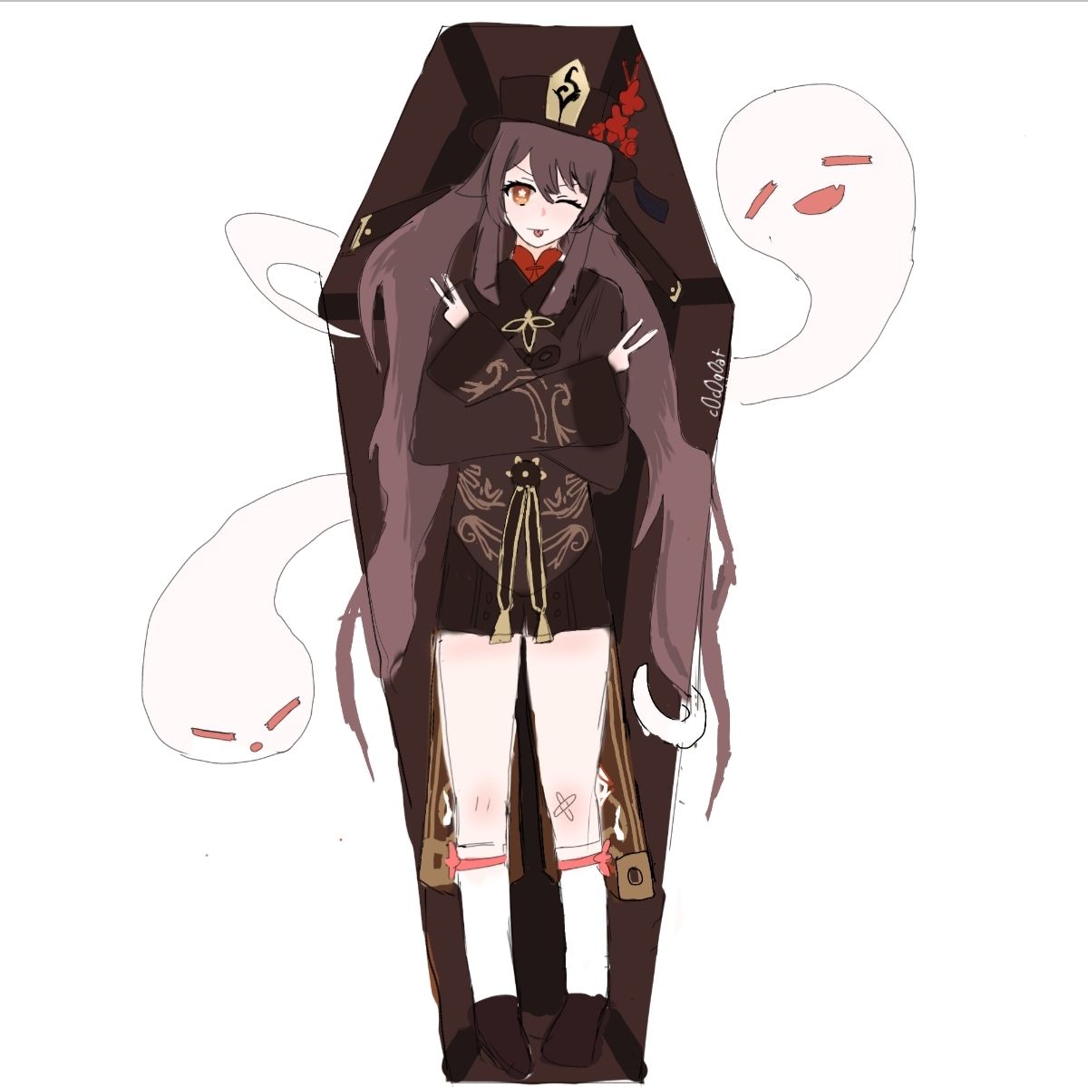 Quick drawing of hu tao i did Genshin Impact | HoYoLAB