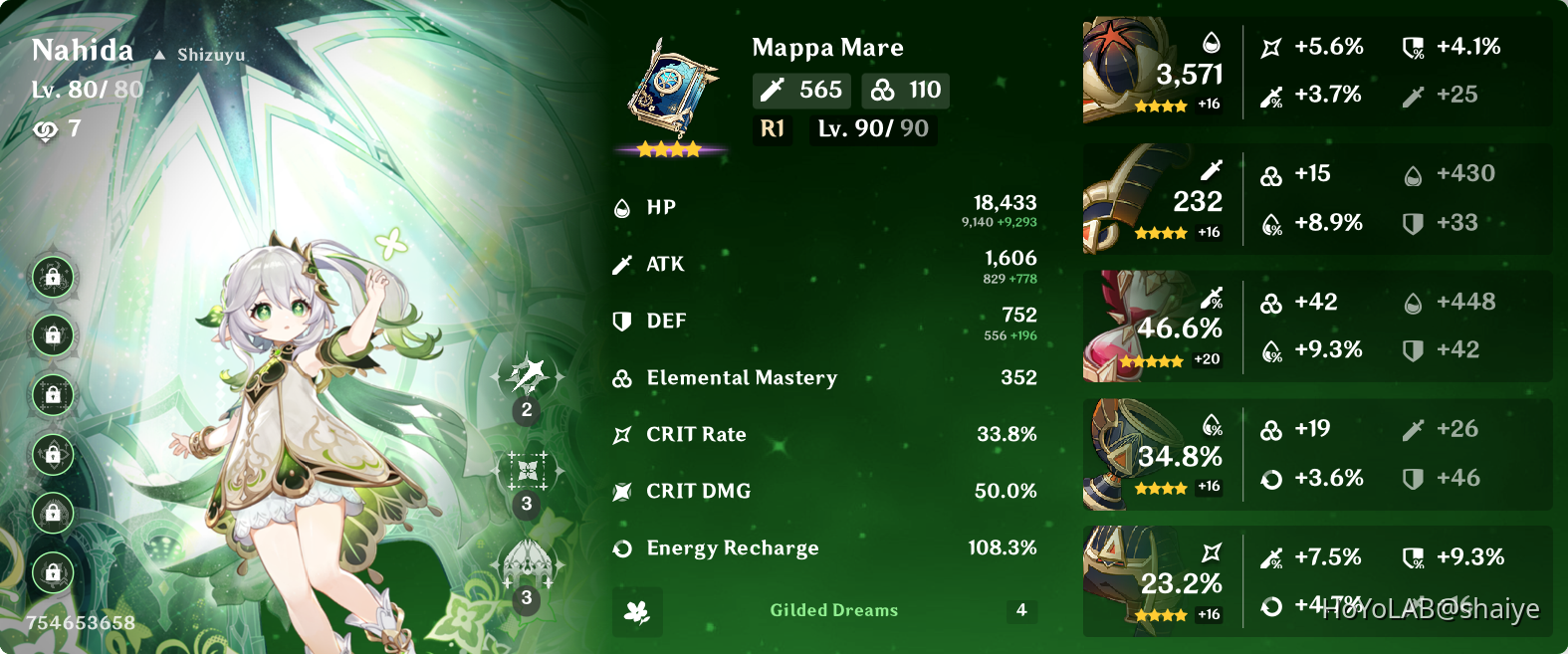 My Nahida Build Genshin Impact | HoYoLAB