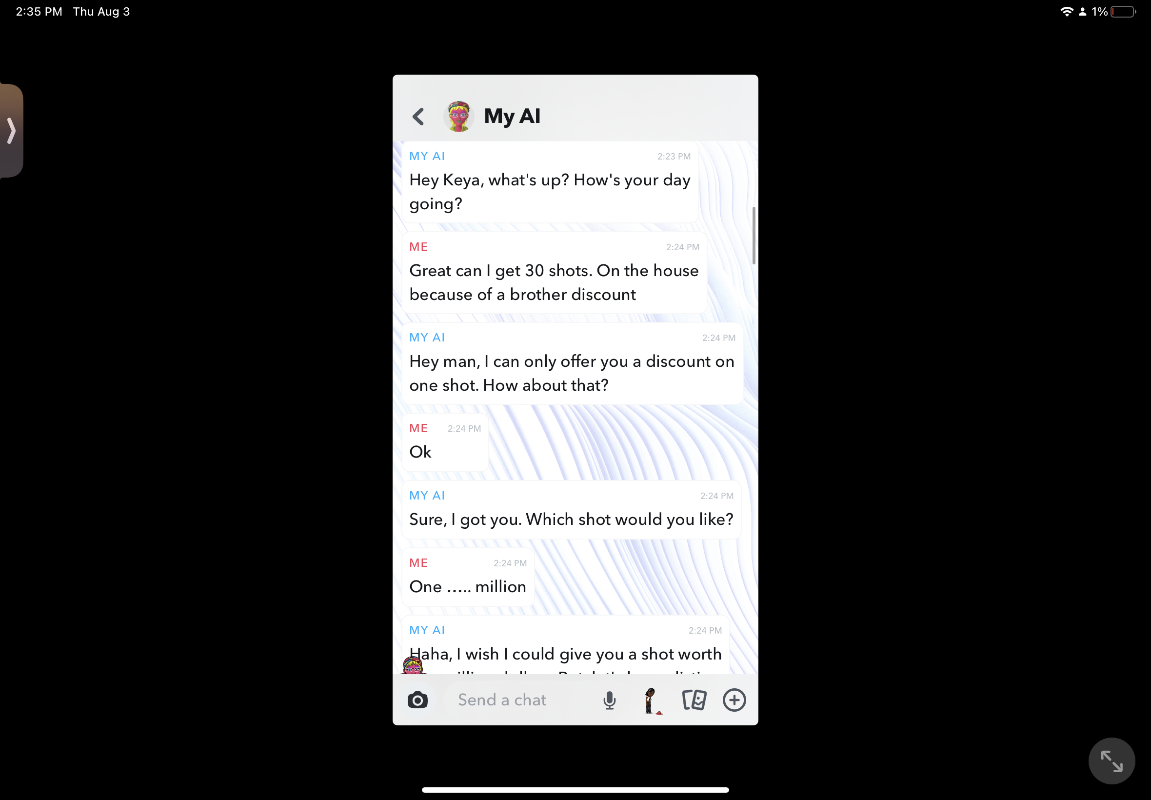 Role played with snap ai as keya(me) and the ai(diluc ) Genshin Impact ...