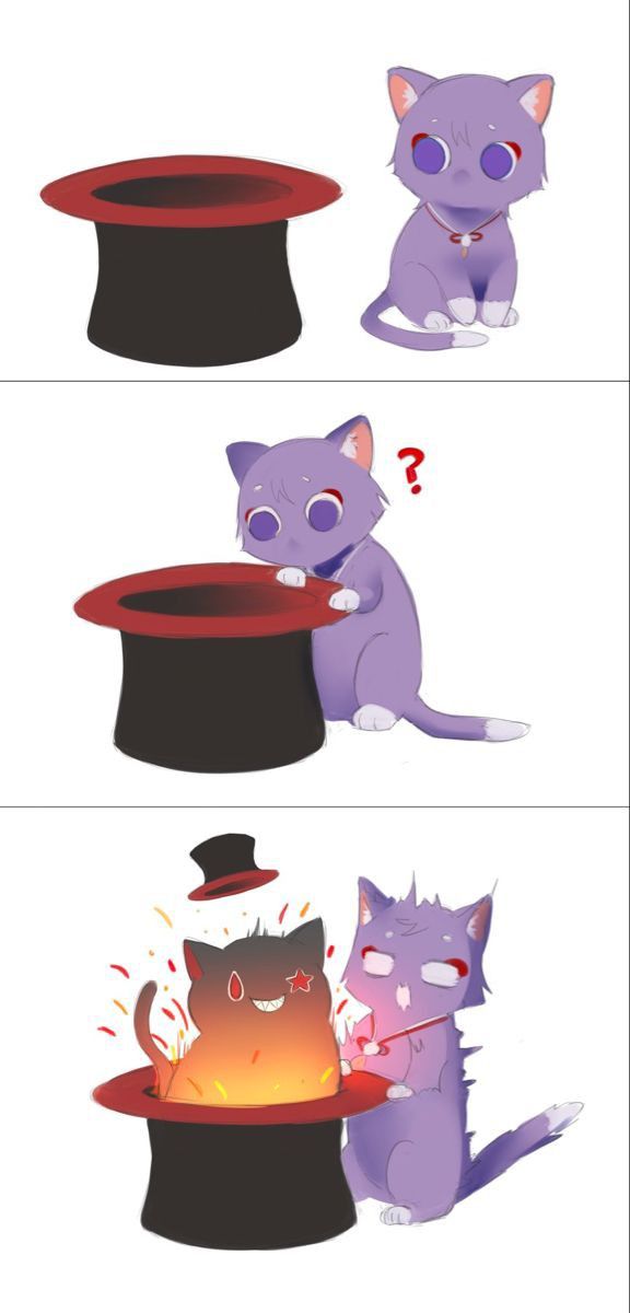 Scarameow hanging out with Lyney Genshin Impact | HoYoLAB