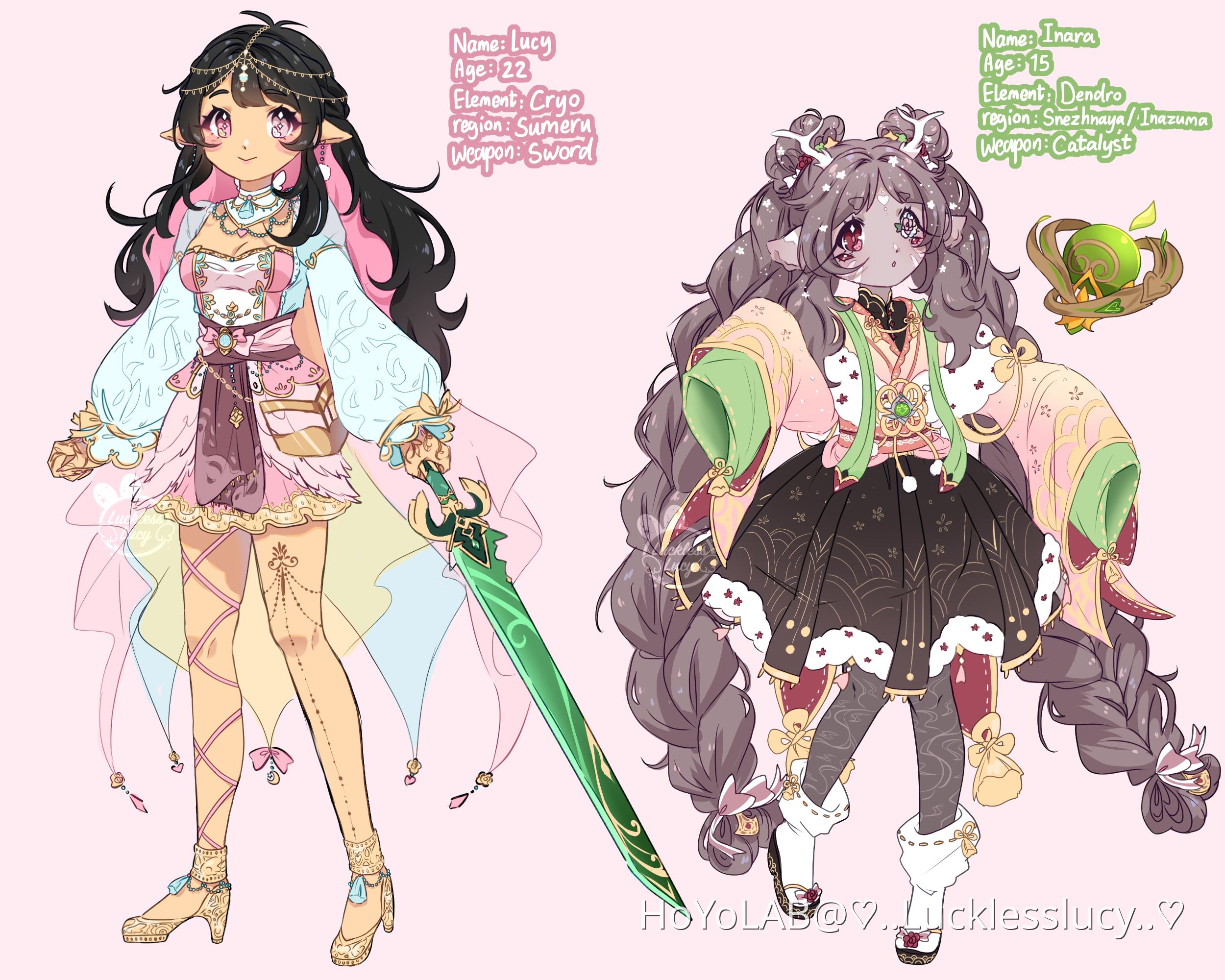 Oc designs (part 2) Genshin Impact | HoYoLAB