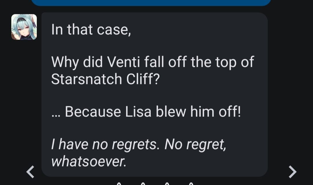 Eula tried making some Spicy jokes......😈 (only read if you can handle ...